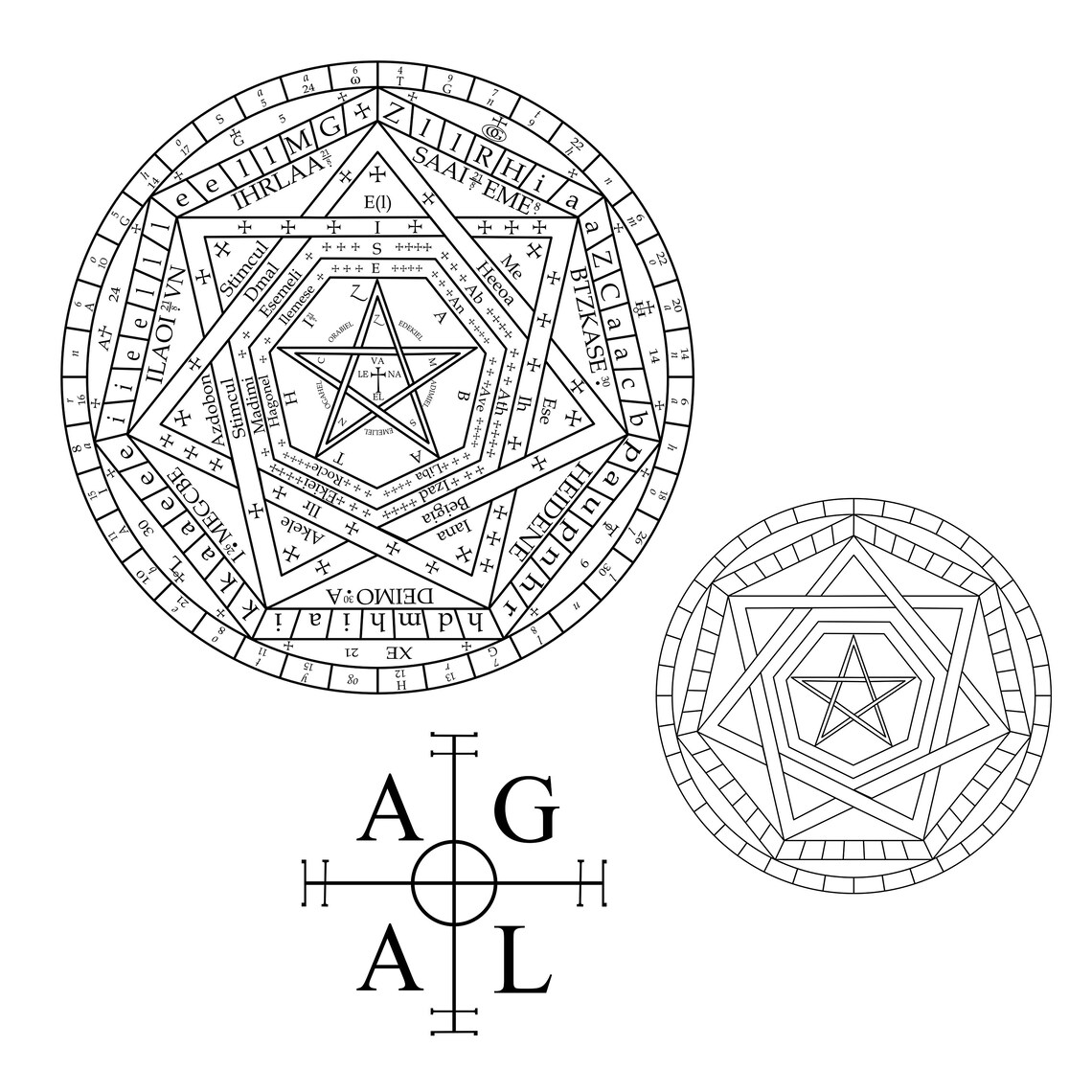 Sigillum Dei Aemeth | Complete & Fill-in | Digital Downloads | Enochian ...