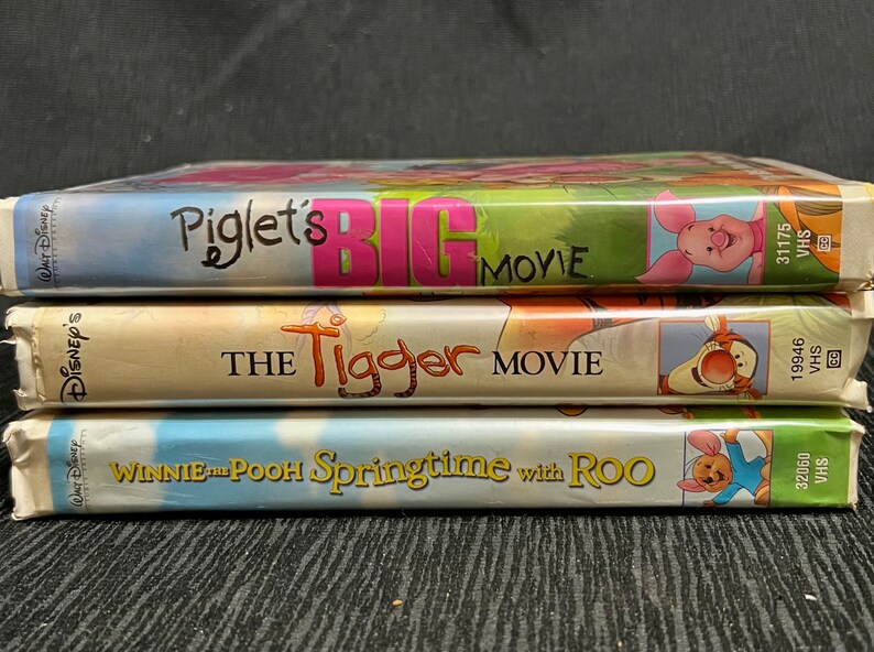 Disney VHS Winnie the Pooh Movie Collection Lot of 3. Piglet, Tigger ...