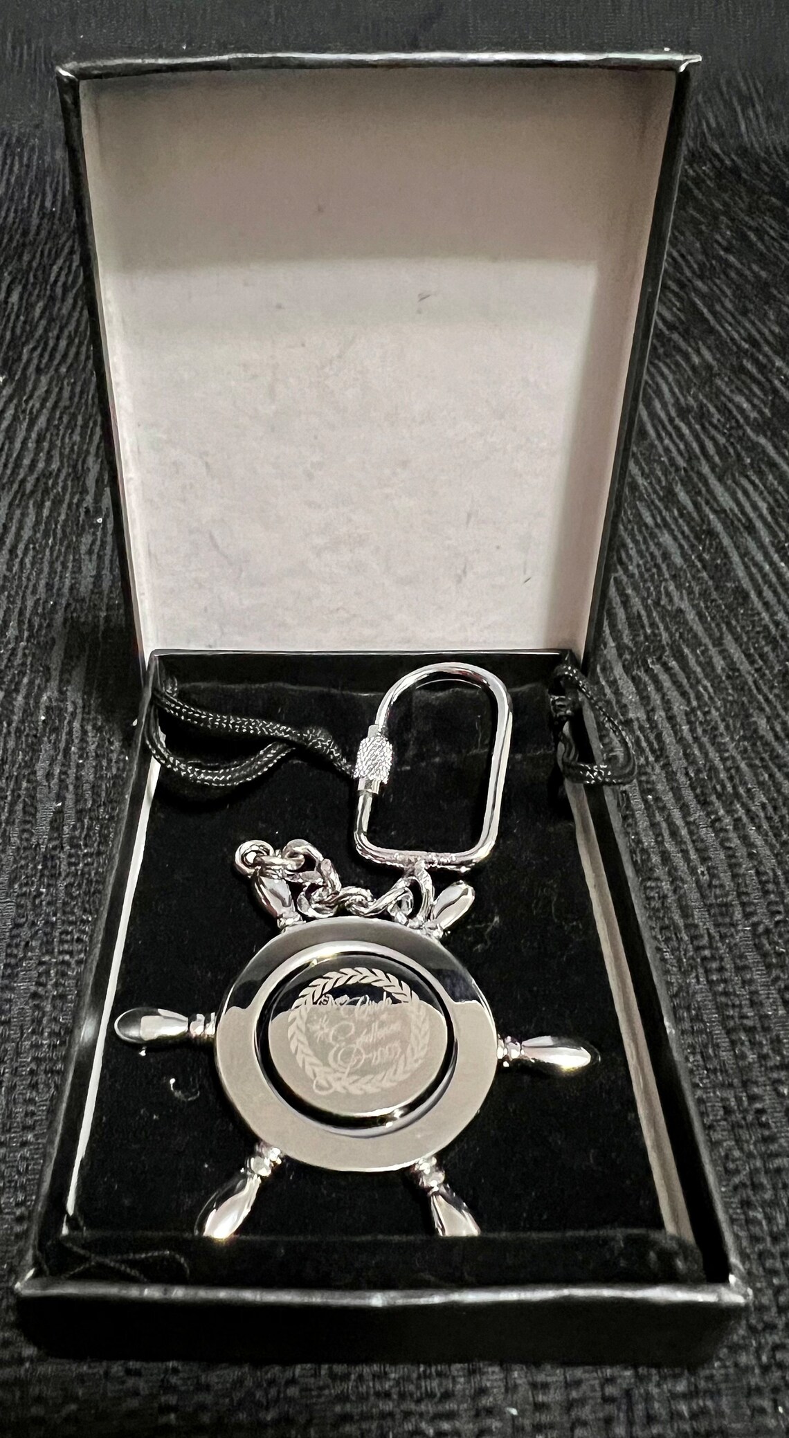 Keychain Rotating Disk Ships Wheel Key Holder Silver. Avon - Etsy