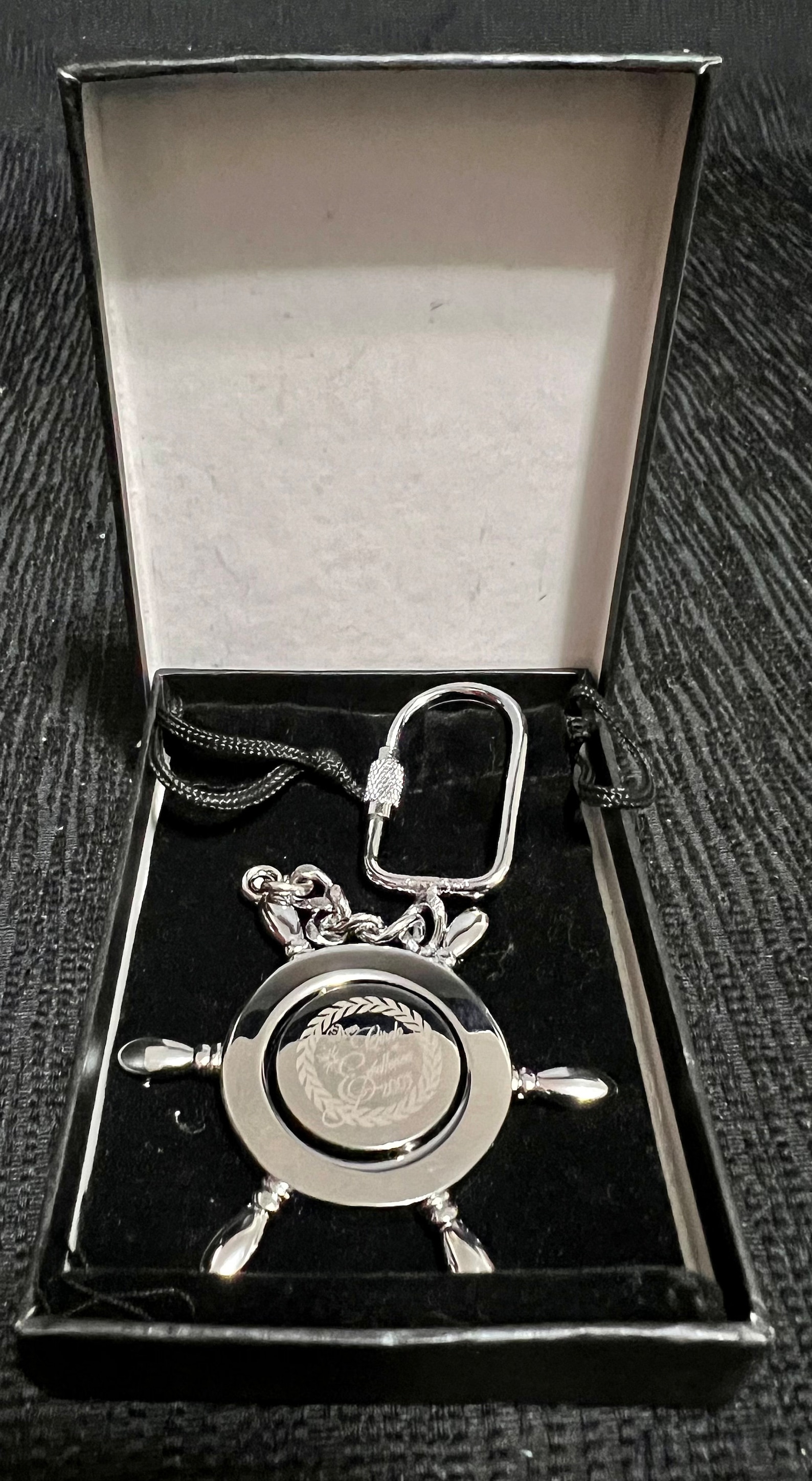 Keychain Rotating Disk Ships Wheel Key Holder Silver. Avon - Etsy