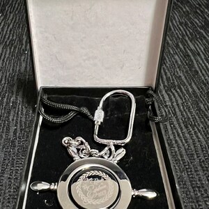 Keychain Rotating Disk Ships Wheel Key Holder Silver. Avon Vintage ...