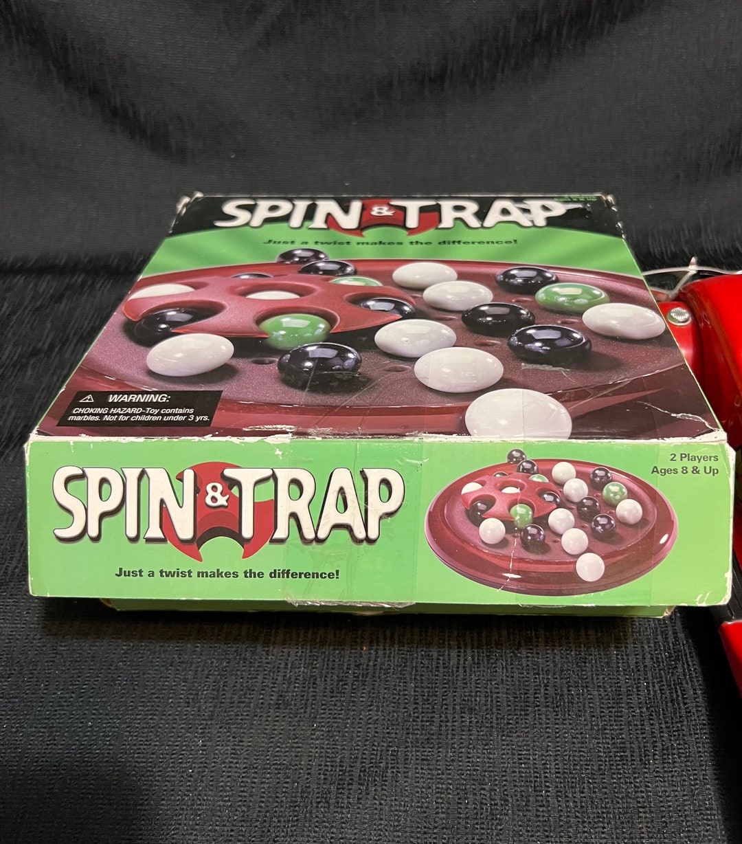 Vintage “spin & Trap” Marble Game Complete Includes 21 Jumbo 1” Marbles ...