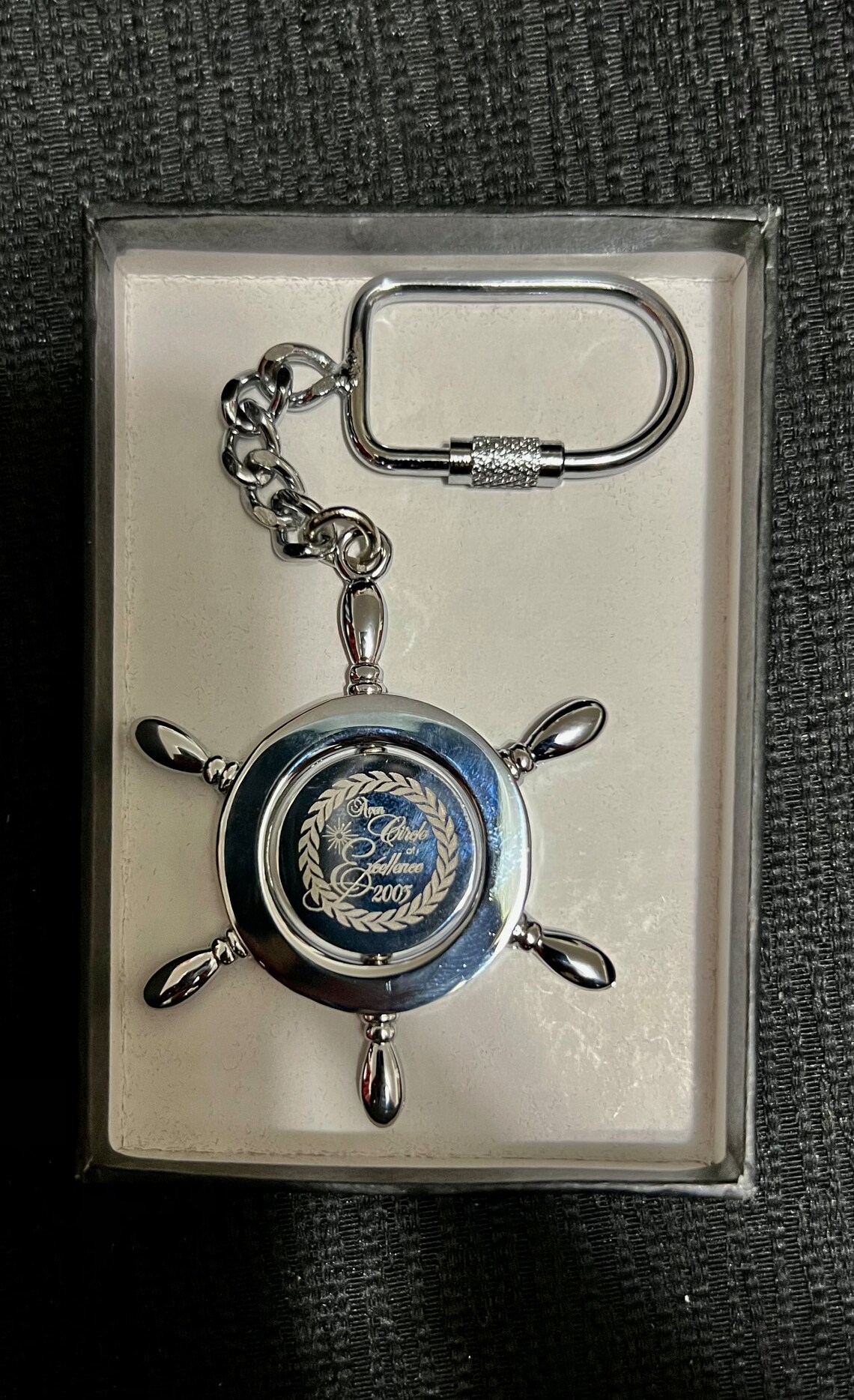 Keychain Rotating Disk Ships Wheel Key Holder Silver. Avon - Etsy