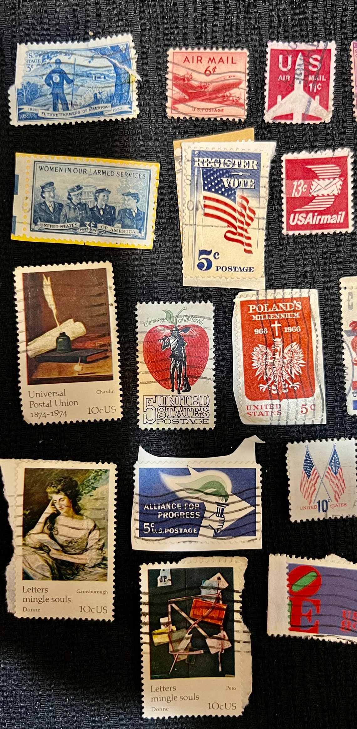 Antique/vintage US Stamp Collection Lot of 25. 1899-1979 Unsearched - Etsy