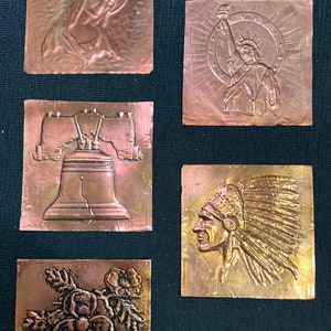 VTG Coppersmith 10 Hammered Copper Art Pieces Including 2 Molds ...