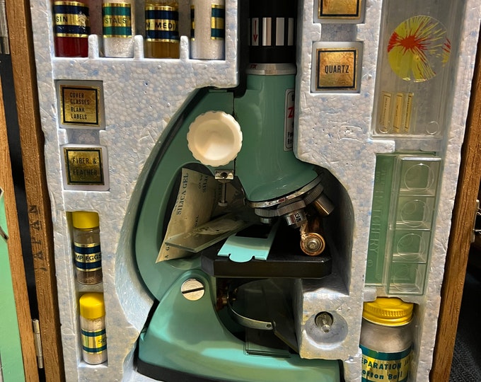 VTG 1970’s Tasco Deluxe Microscope Set Model 962 Complete Including ...