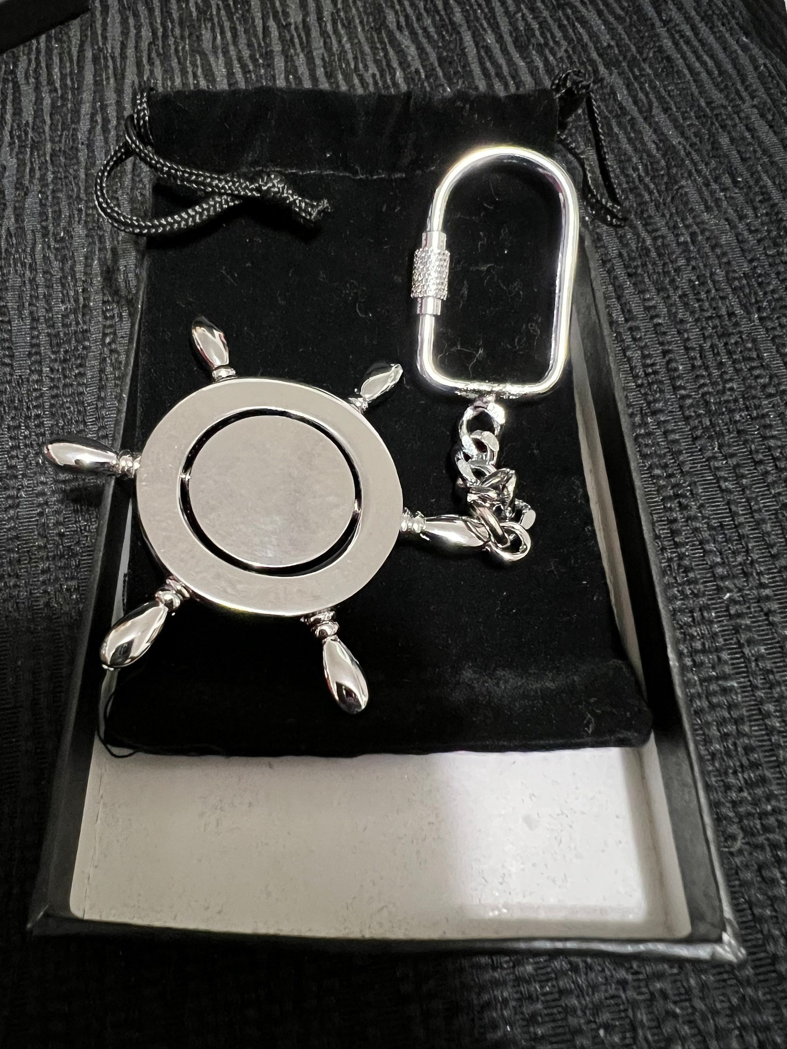 Keychain Rotating Disk Ships Wheel Key Holder Silver. Avon - Etsy