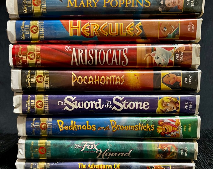 VHS Disney Gold Classics Collection Lot of 8. 1940’s-1990’s Fifty Years ...