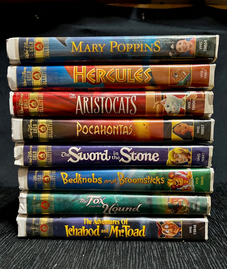VHS Disney Gold Classics Collection Lot of 8. 1940s-1990s Fifty Years ...
