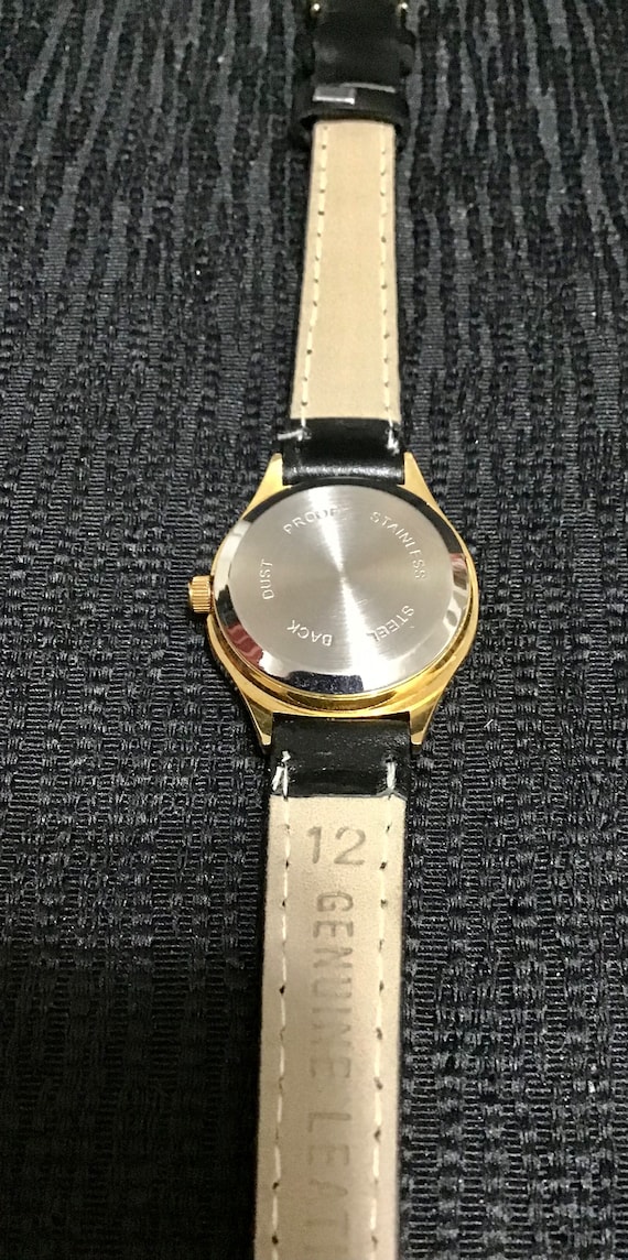 Vintage Avon Albee watch Award 1990 gold tone with bl… - Gem