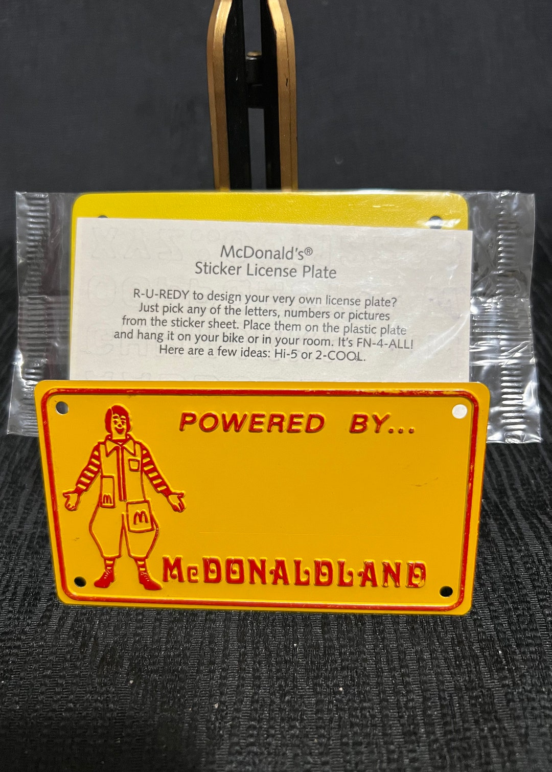 Lot of Two Vintage Mcdonalds Bicycle License Plates 1980s. One Painted ...