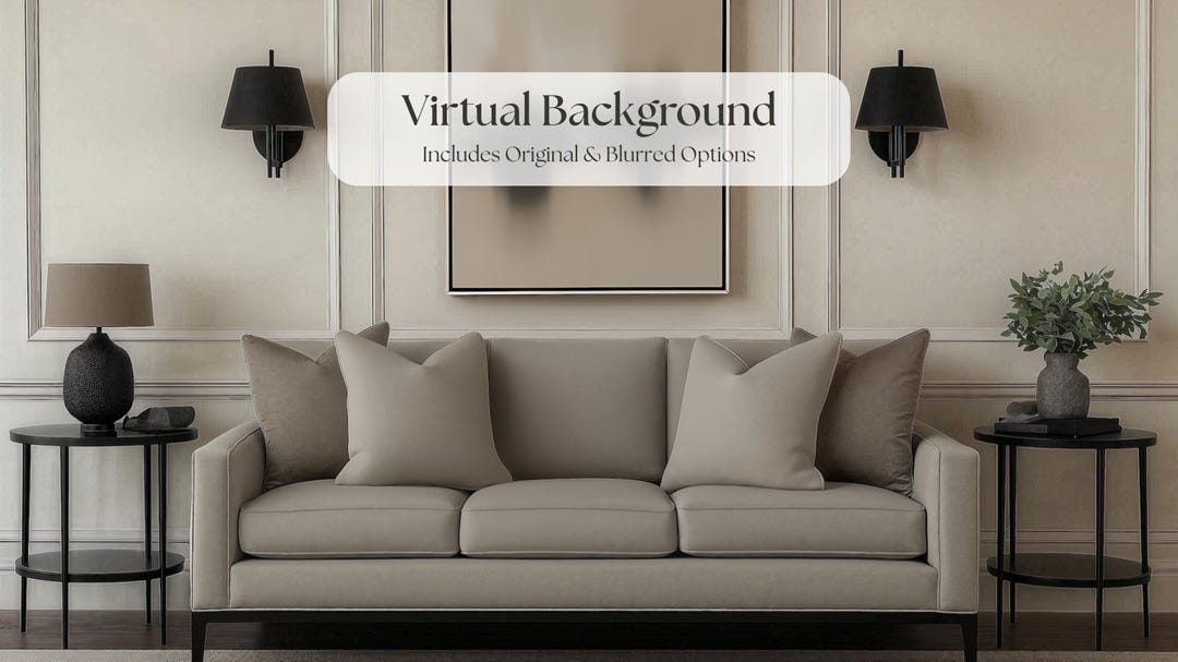 Modern Living Room Virtual Background | Professional Zoom Meeting ...