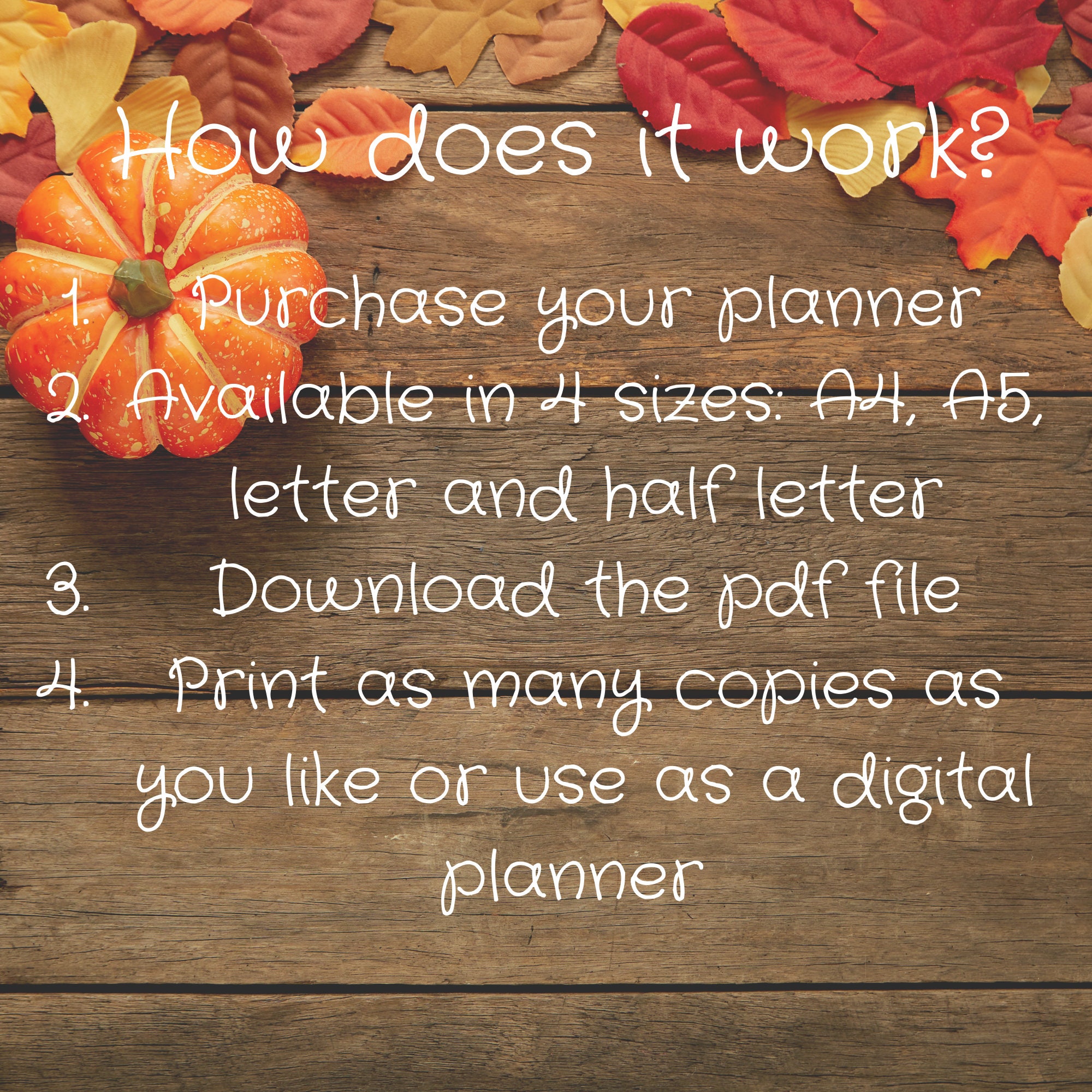 Fall Inspired Daily Planner Instant Download Printable and - Etsy
