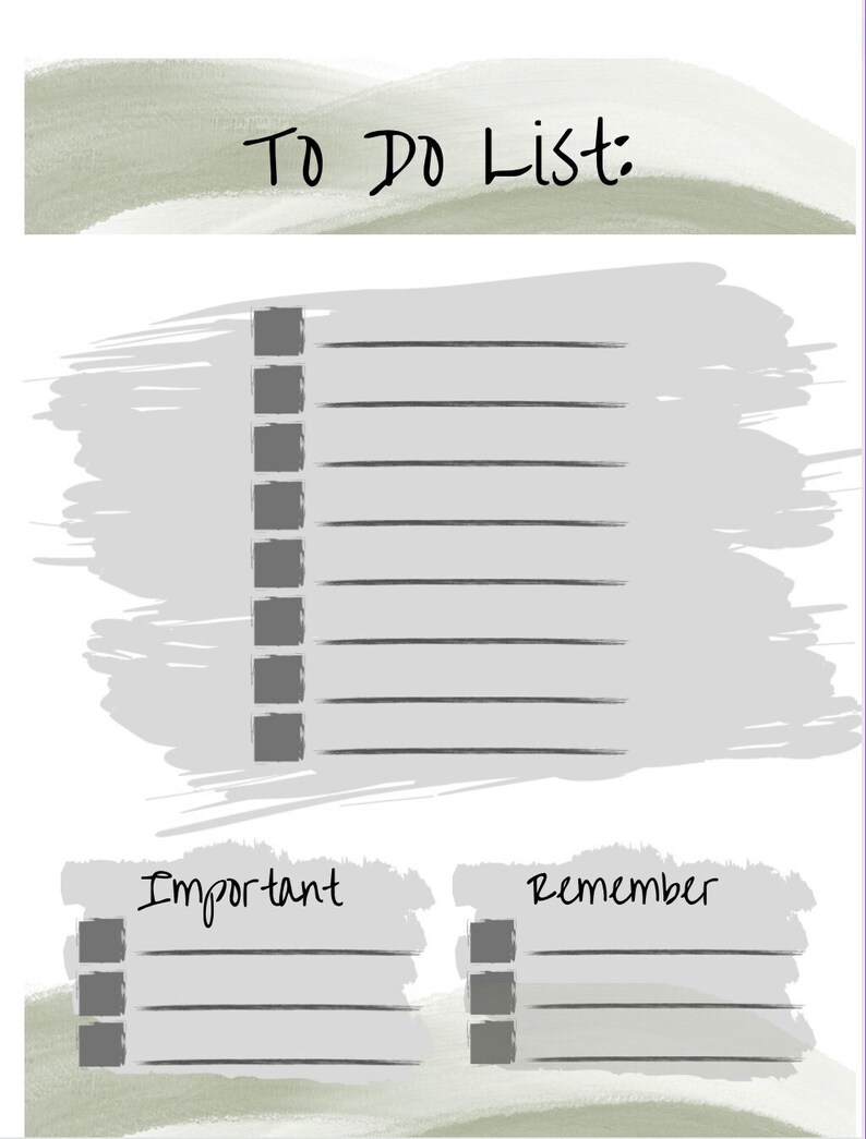 To Do List Insert - Etsy