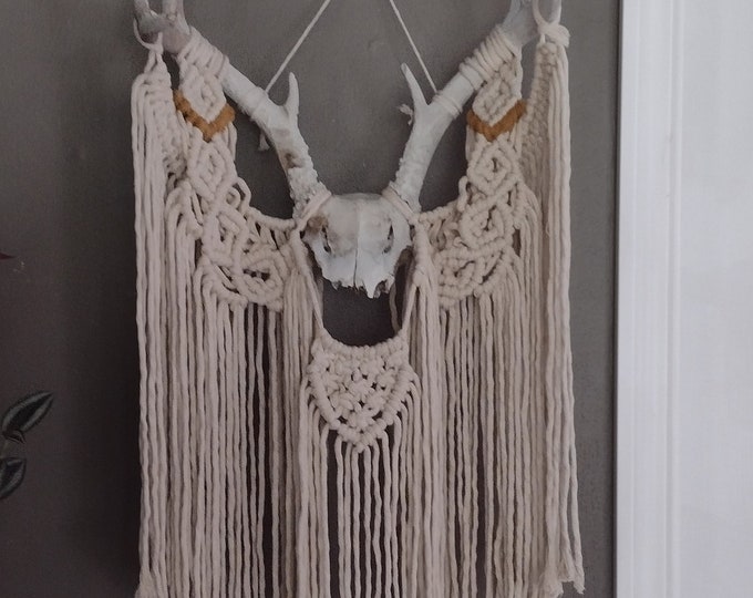 Antler Macrame Wall Hanging - Etsy