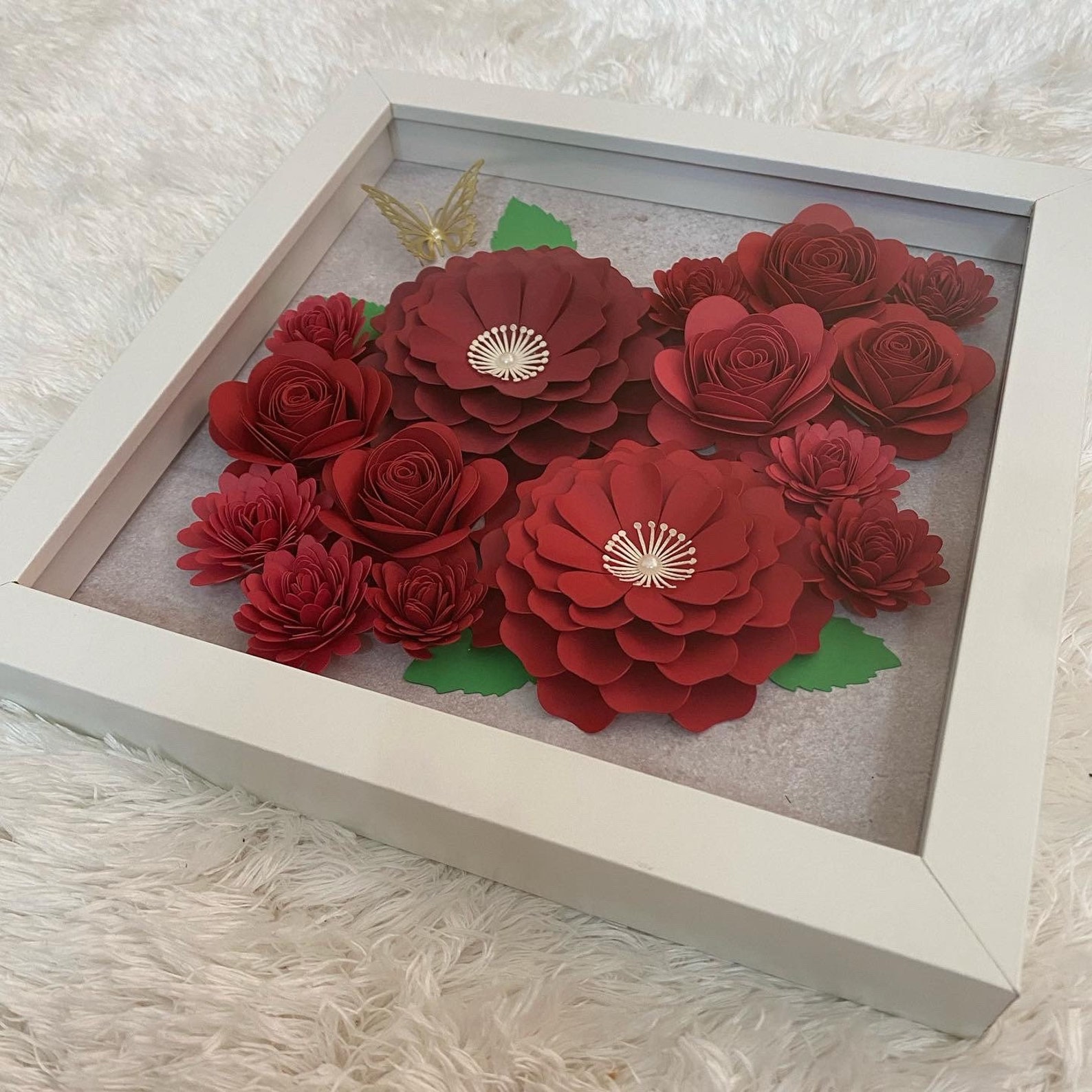 Customizable Flowers Shadow Box - Etsy