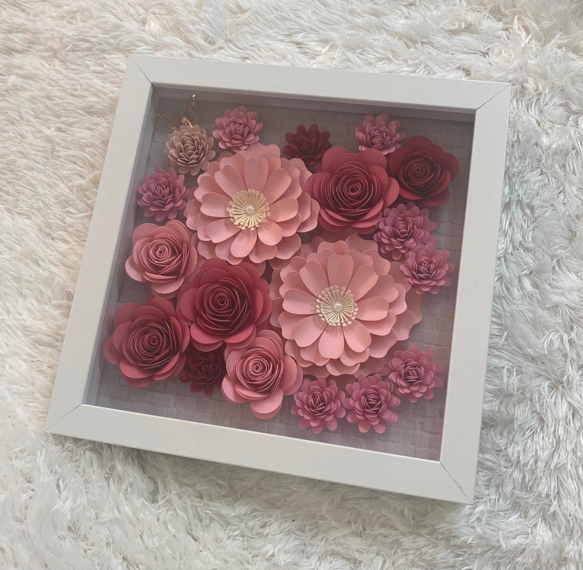 Customizable Flowers Shadow Box - Etsy