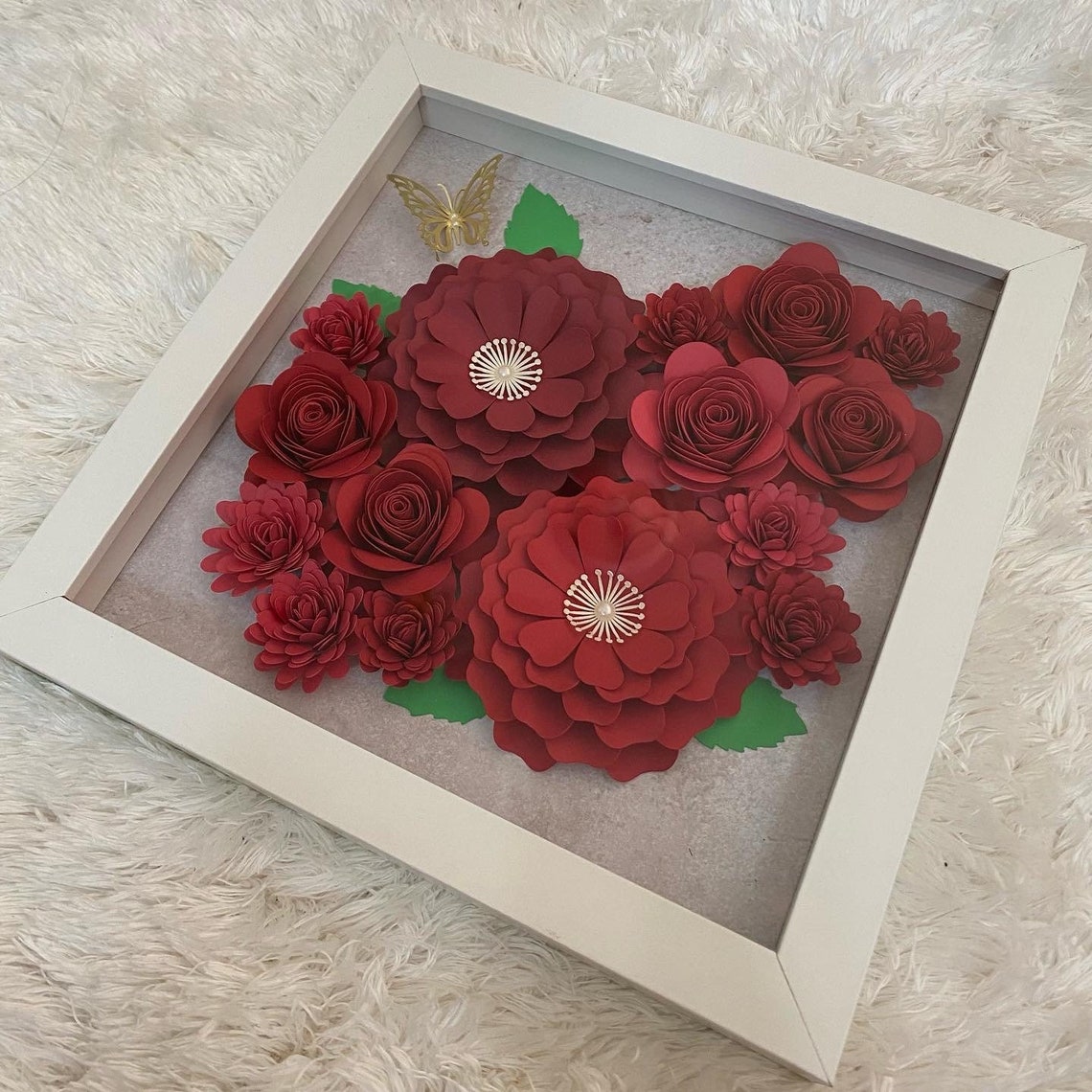 Customizable Flowers Shadow Box - Etsy