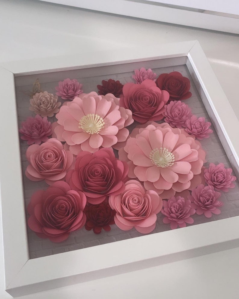 Customizable Flowers Shadow Box - Etsy
