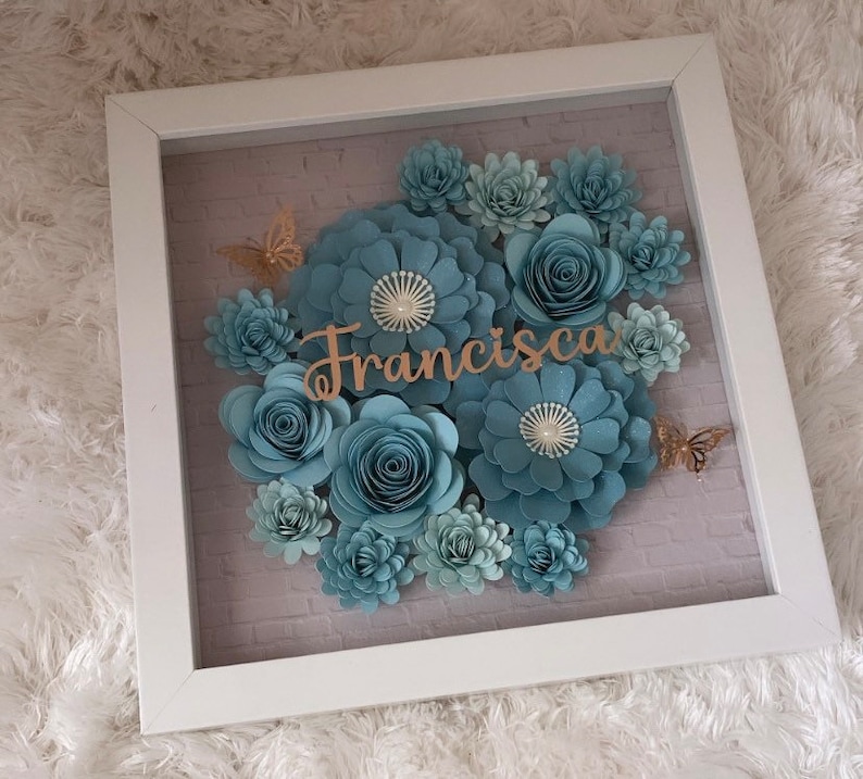 Customizable Flowers Shadow Box - Etsy