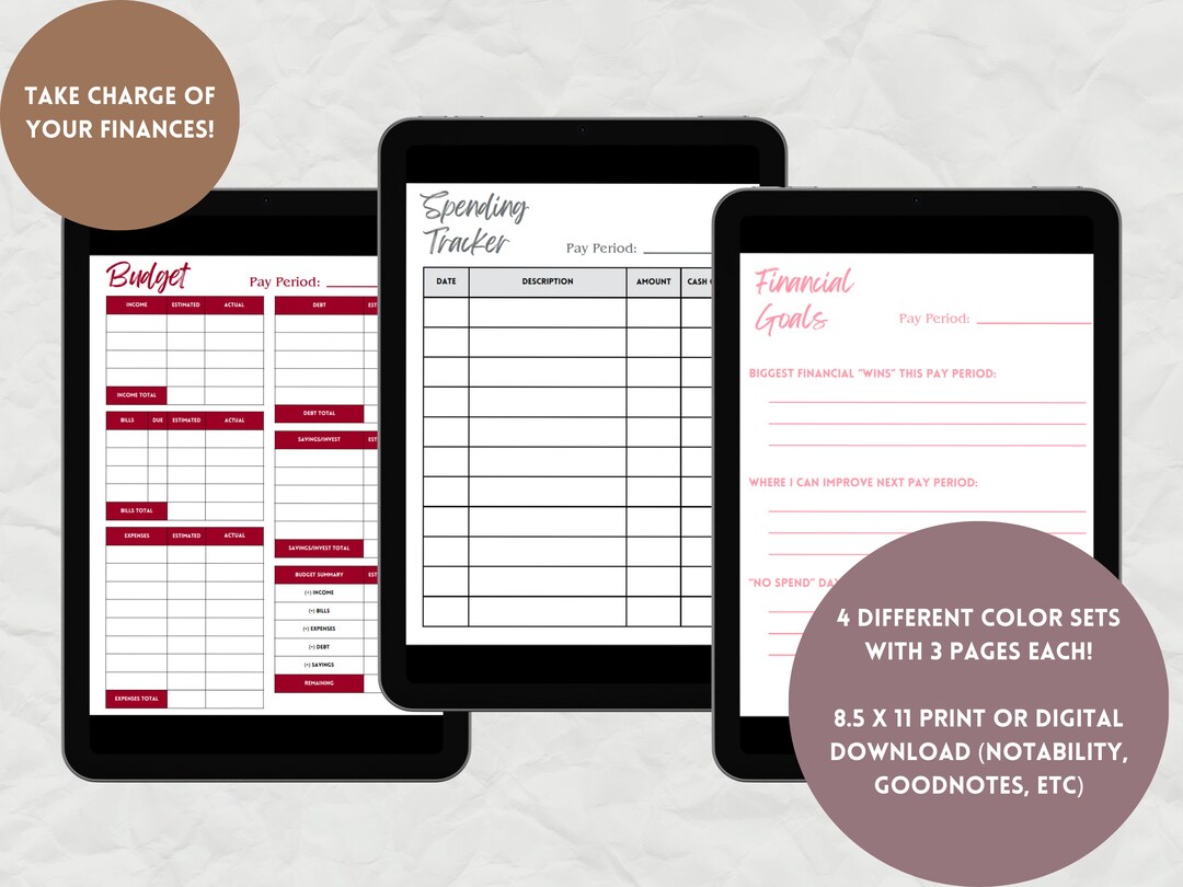 Digital Budget Finance Tracker, Digital Download File, Goodnotes ...