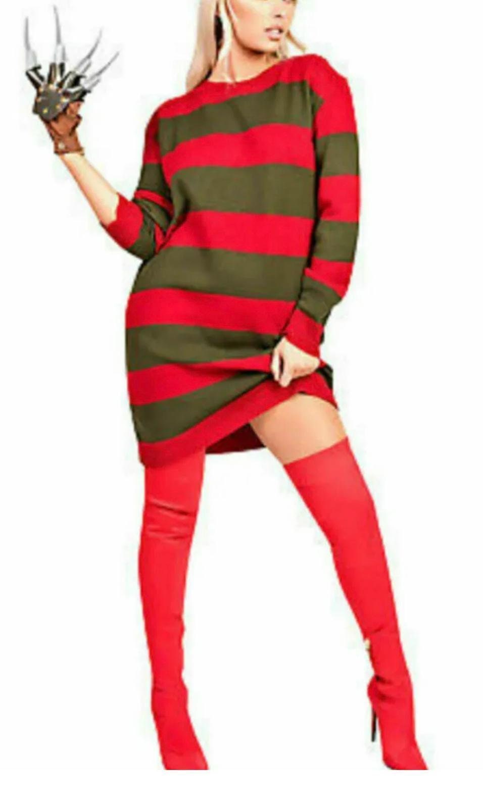 Suéter de Halloween Adultos Rojo y Verde Freddy Krueger Fancy - Etsy España