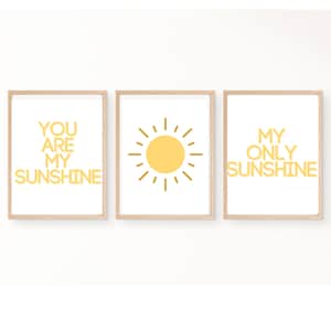 You Are My Sunshine Nursery Printable (3 Prints) - Etsy