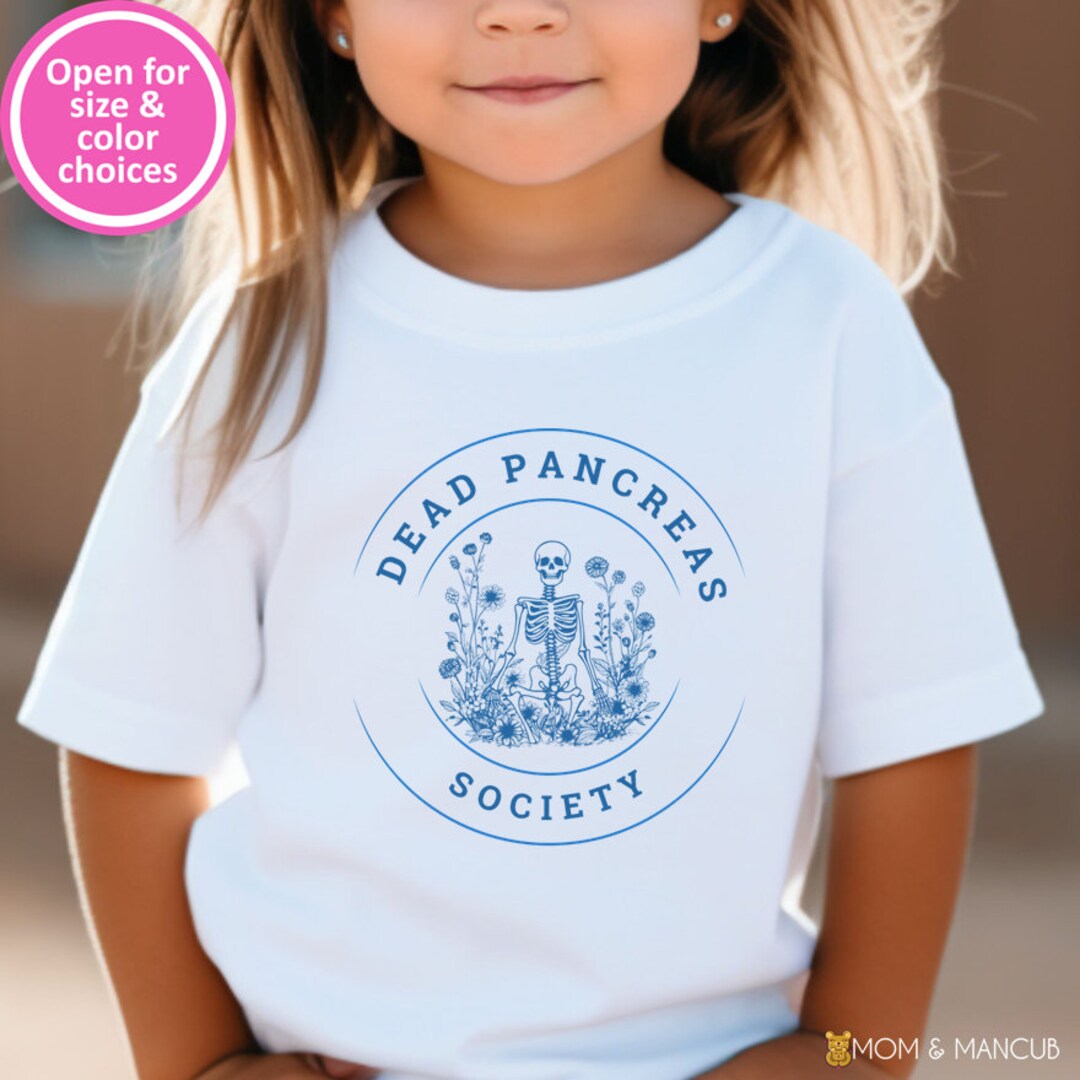 Dead Pancreas Society Diabetes Awareness Kids Shirt, Type 1 Diabetes ...
