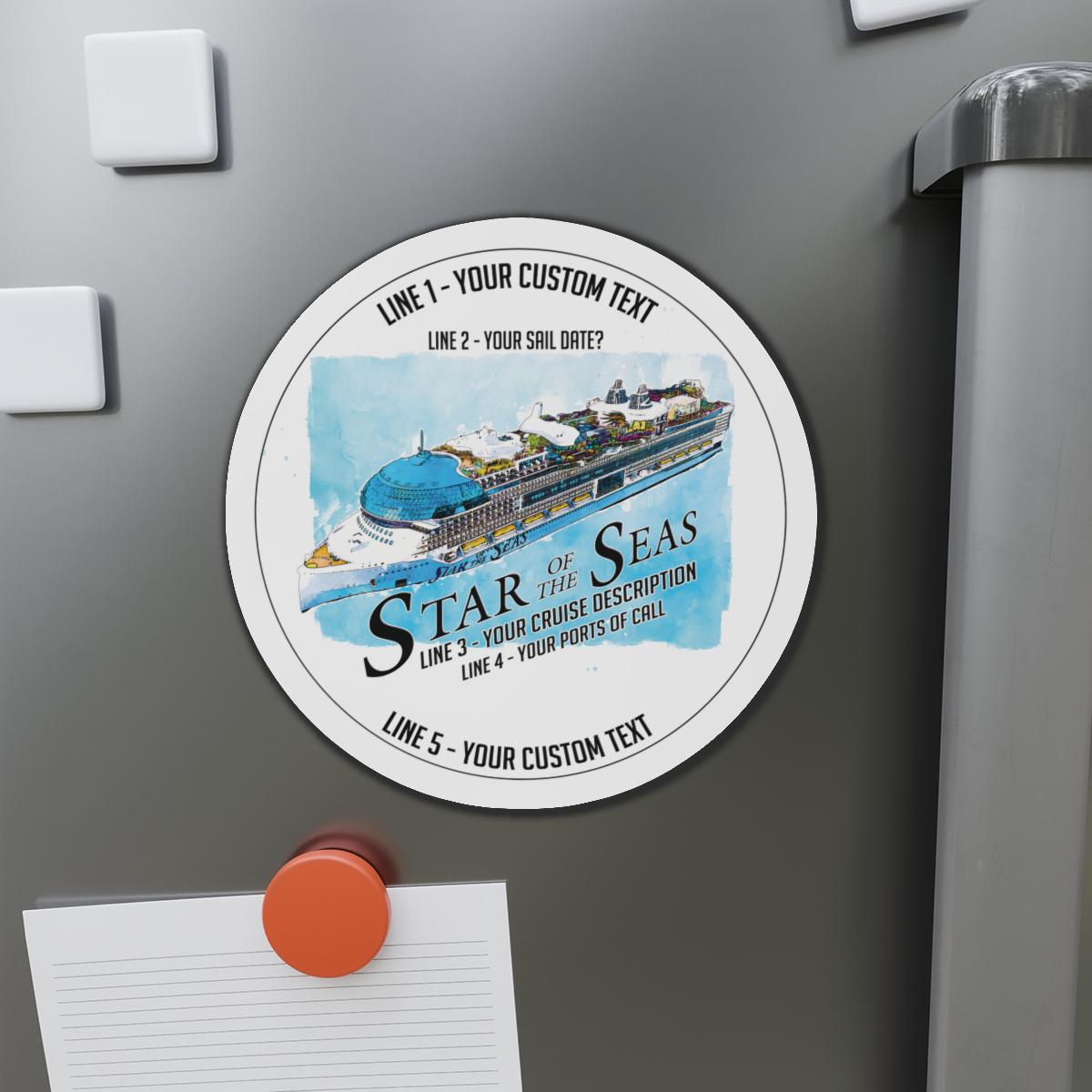 Star of the Seas Cruise Magnet: Royal Caribbean Souvenir, Personalized ...
