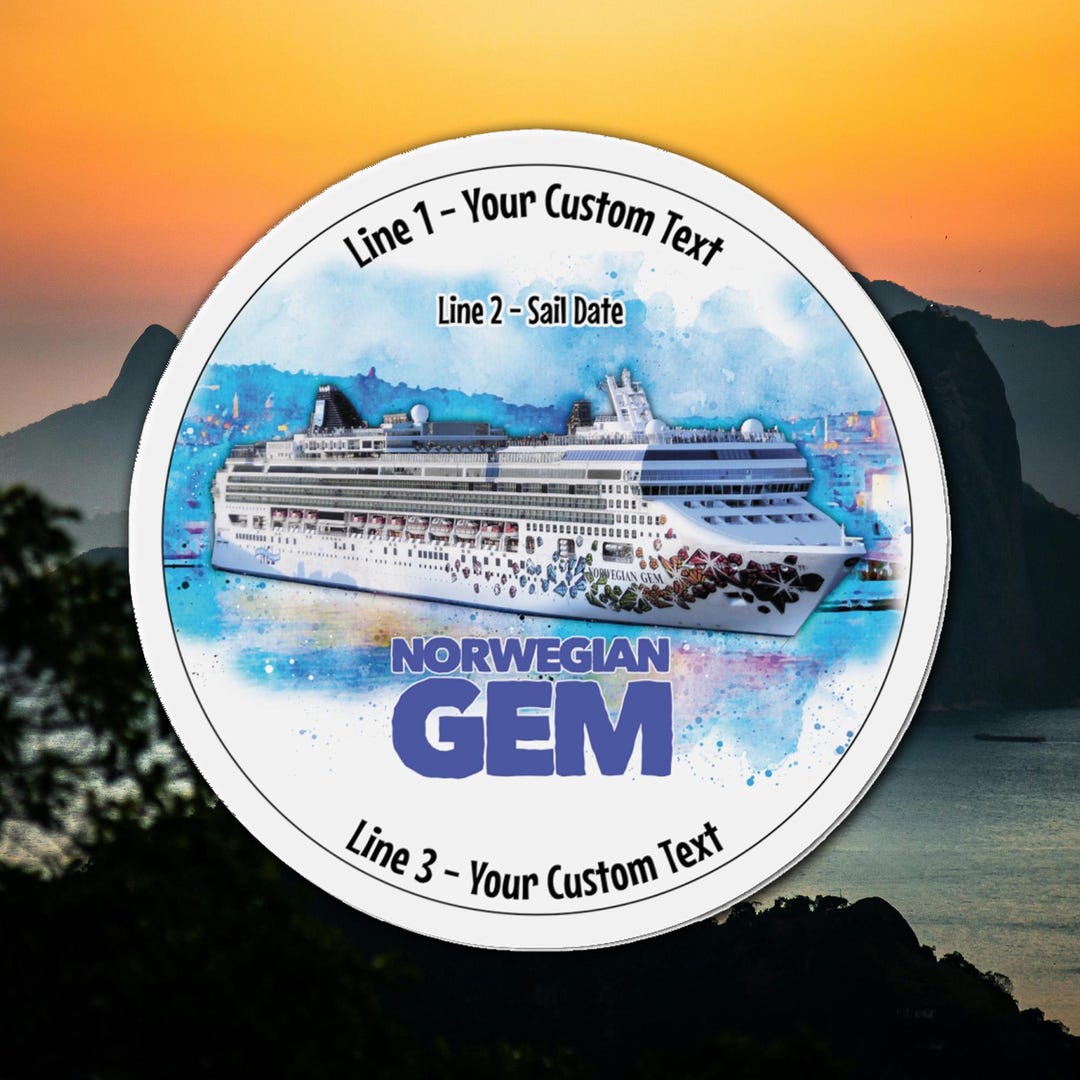 Norwegian Gem, 6-inch Diameter Cruise Magnet, Customize It Too! - Etsy