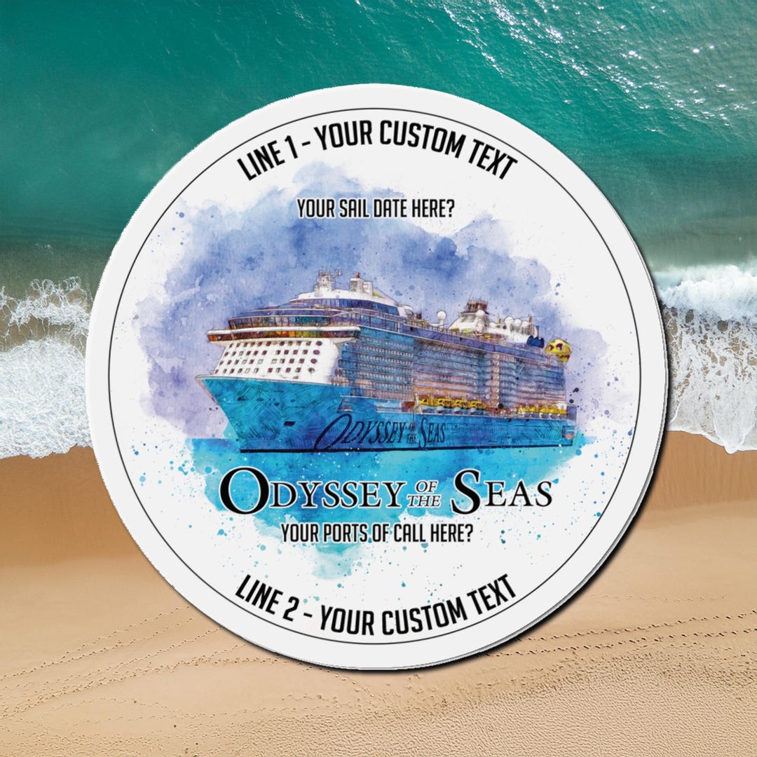 Round Cruise Ship Magnet, Royal Caribbean Odyssey of the Seas, Fridge ...