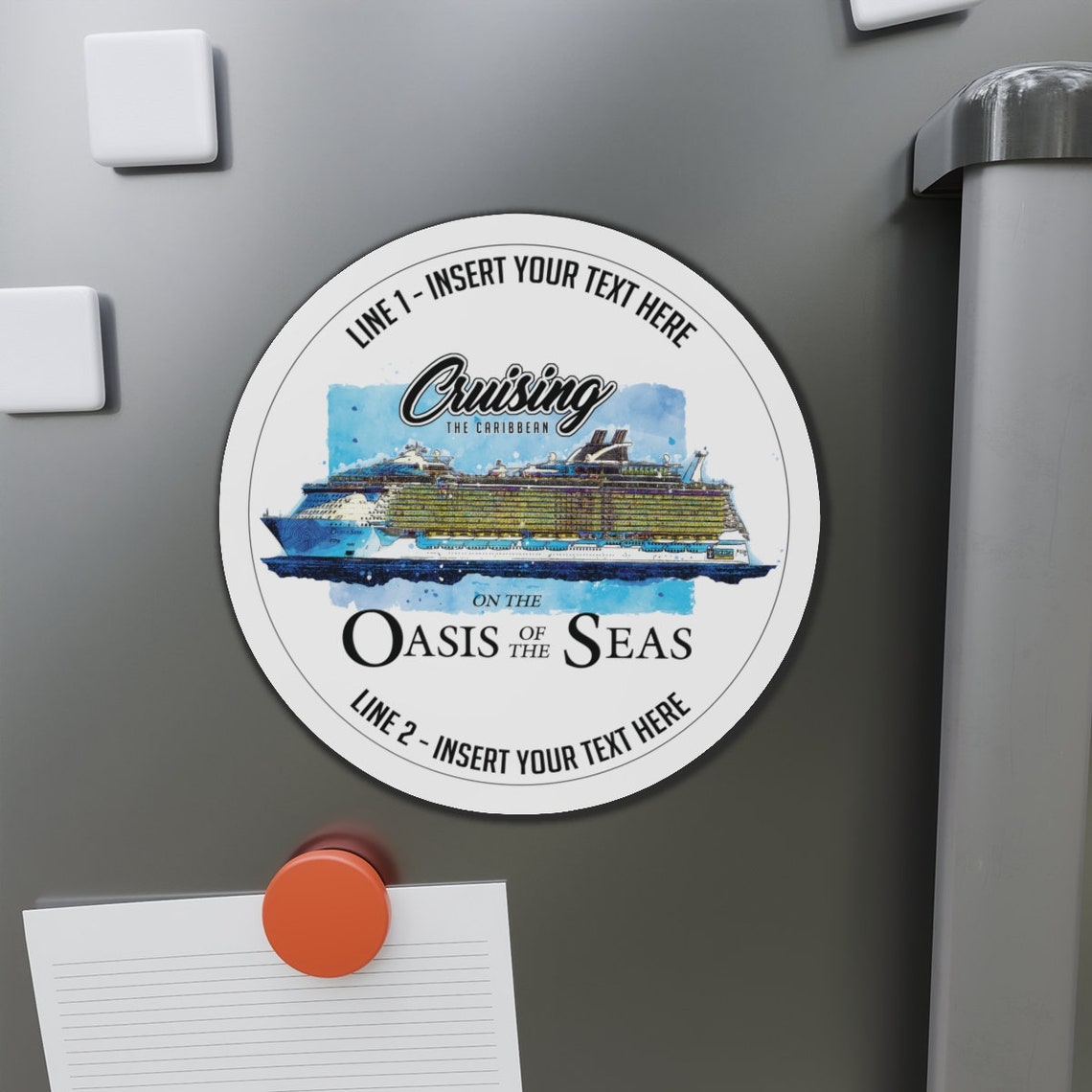 Oasis of the Seas Cruise Cabin Door Magnet: Personalized Caribbean ...