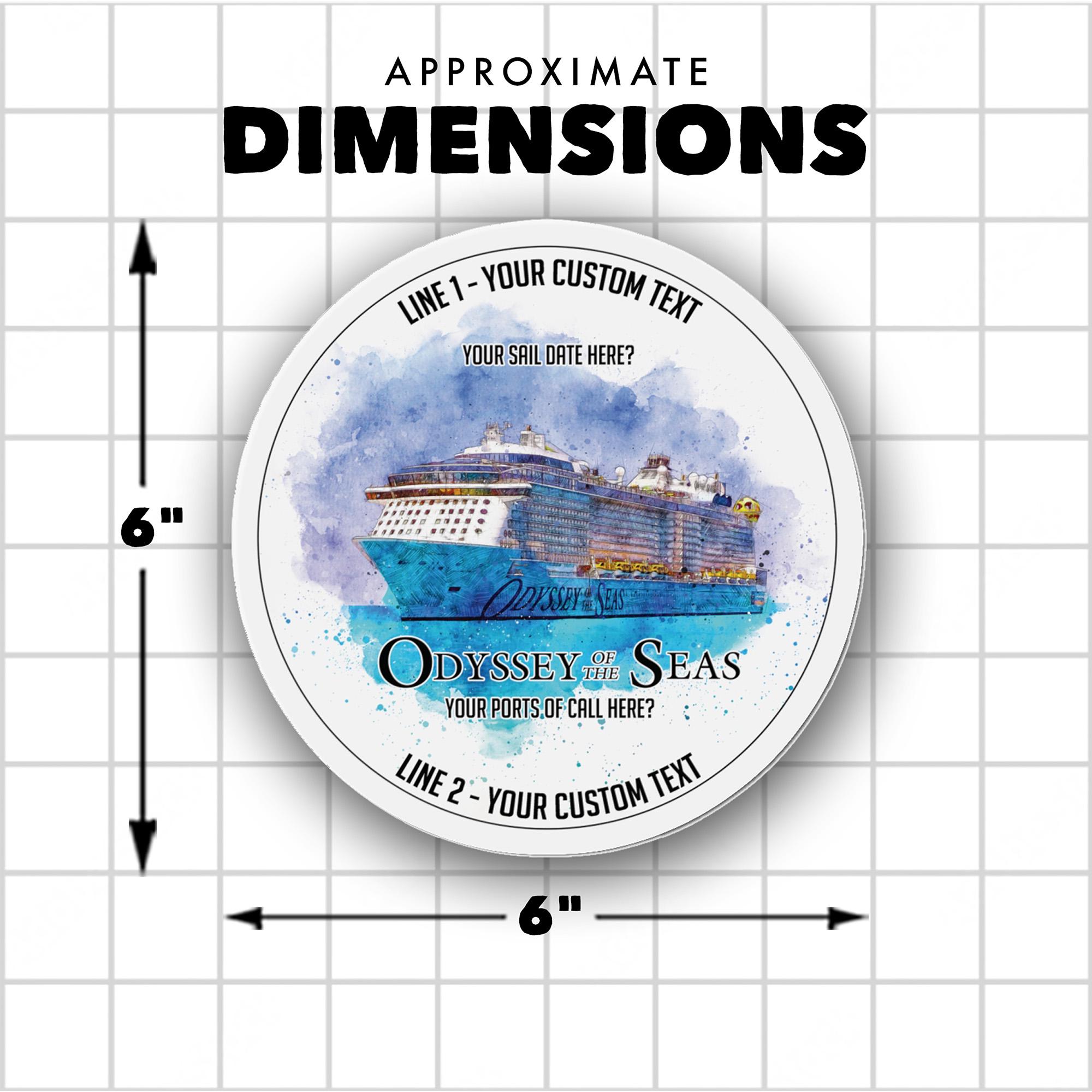 Round Cruise Ship Magnet, Royal Caribbean Odyssey of the Seas, Fridge ...