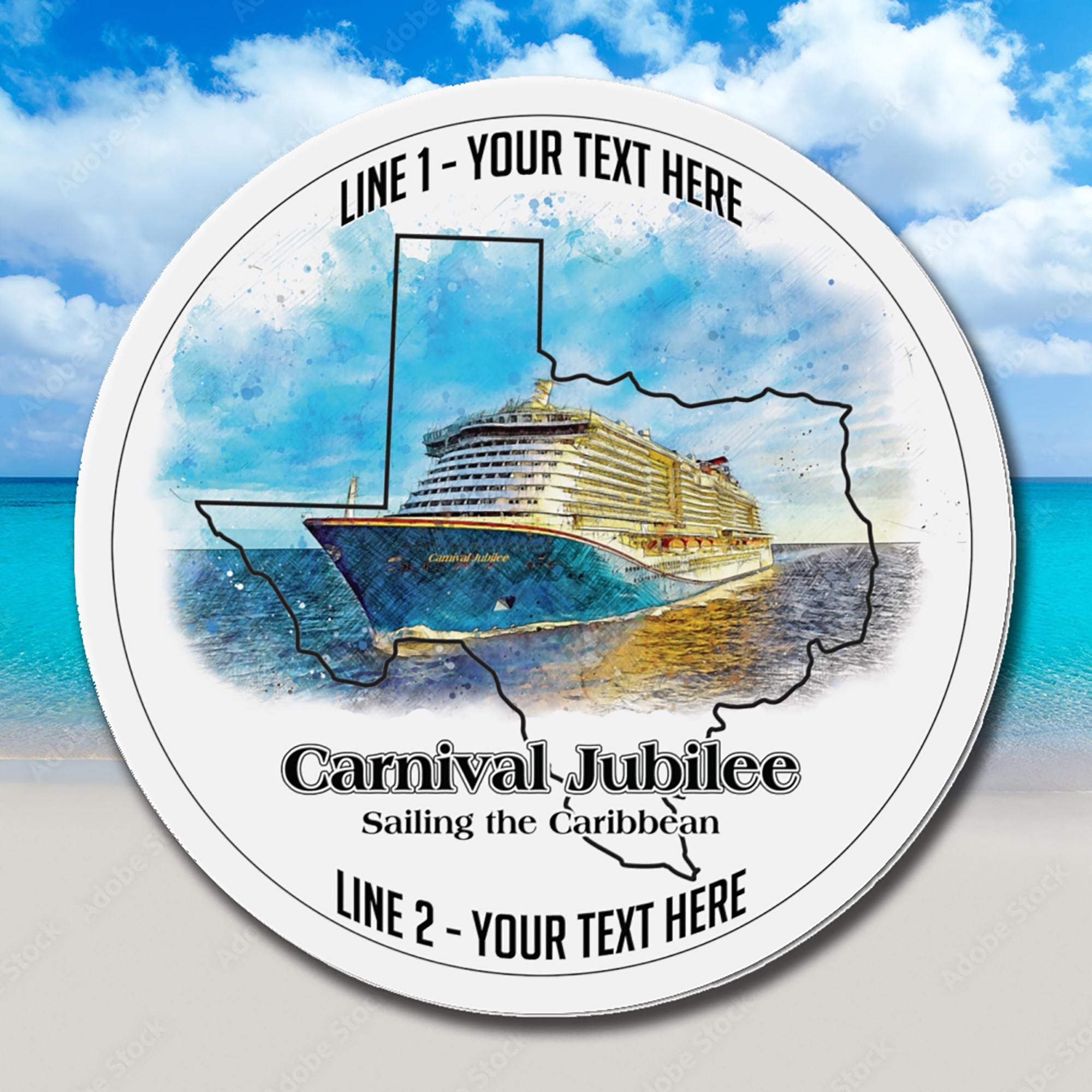 Carnival Jubilee Cruise Door Magnet: Personalized Souvenir - Etsy