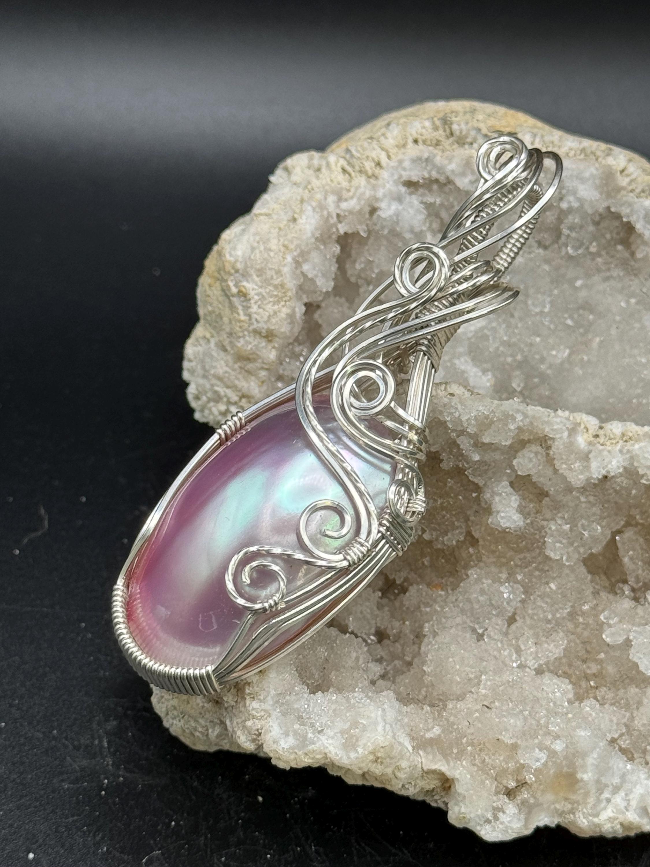 Mabé Pearl Wire Wrapped in Sterling Silver - Etsy