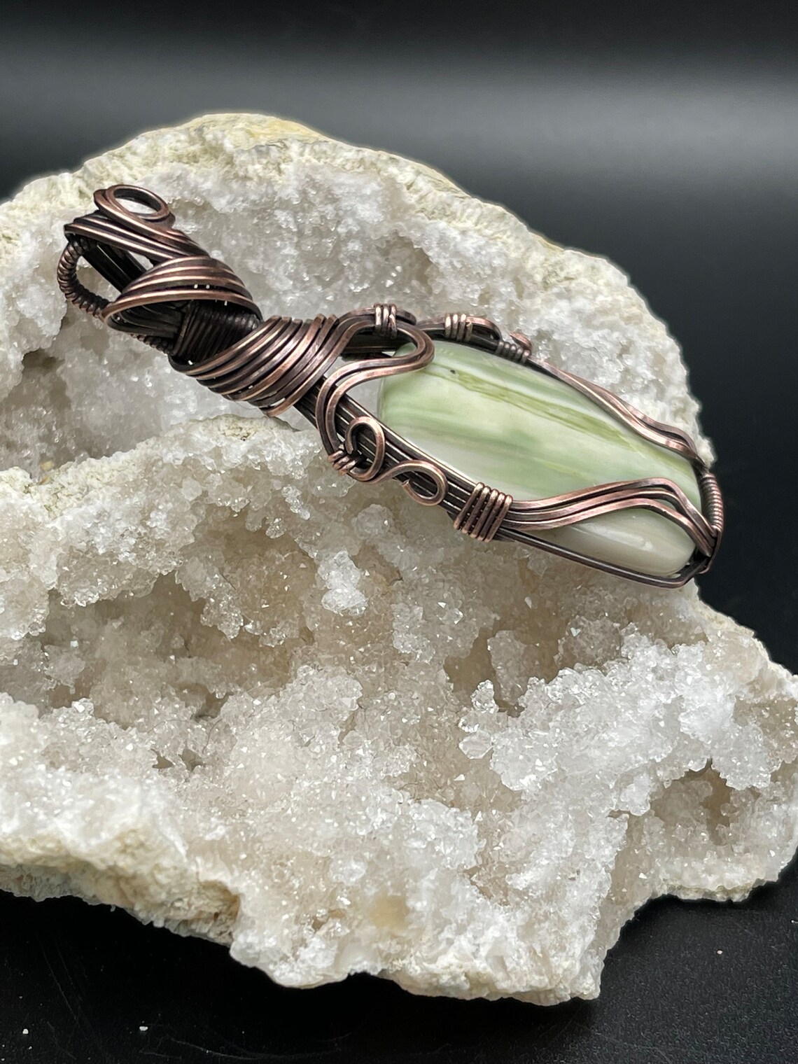Wire Wrapped Larsonite Pendant - Etsy