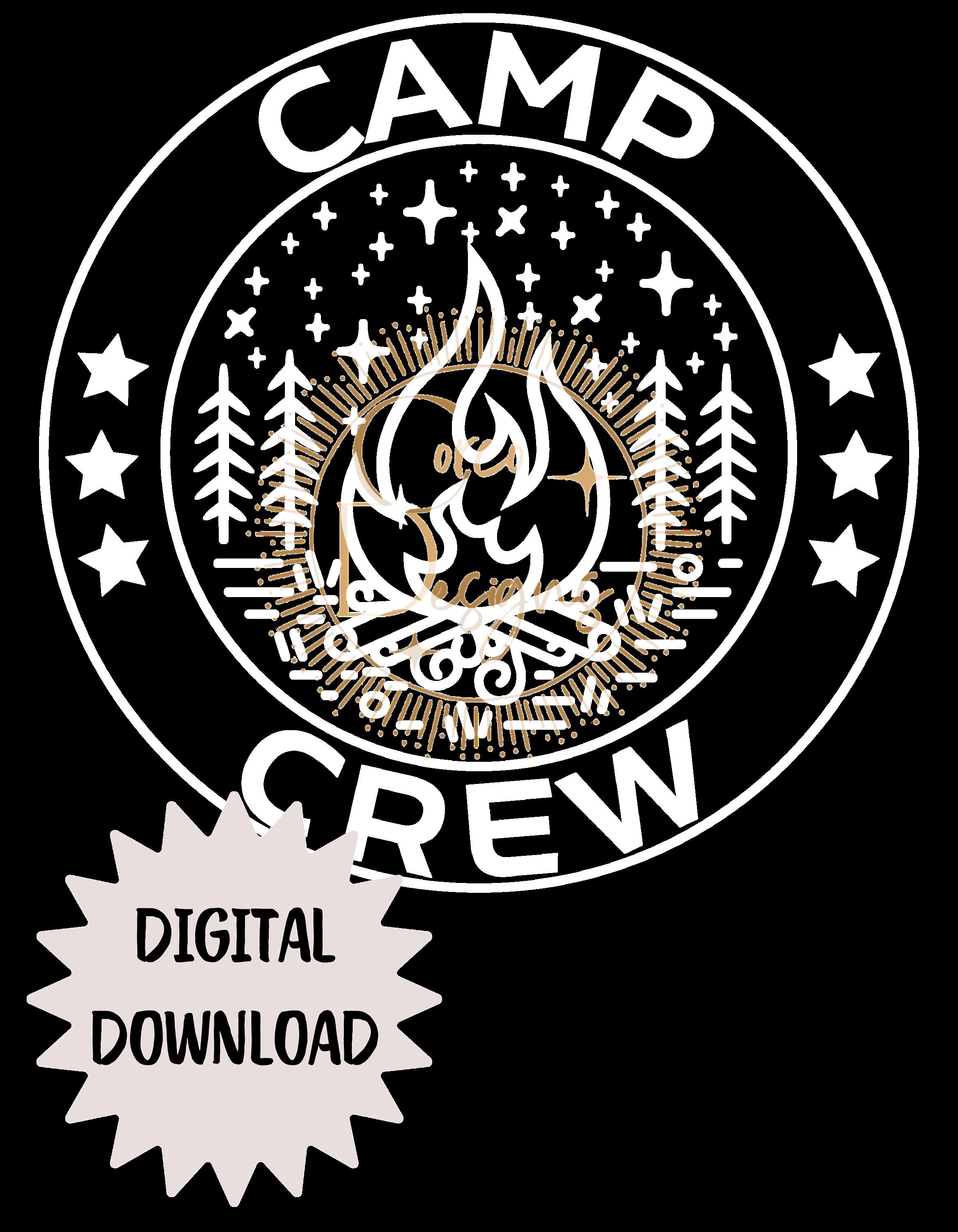 Camp Crew SVG PNG File, Digital Download, Mug Design, Shirt Design, Car ...