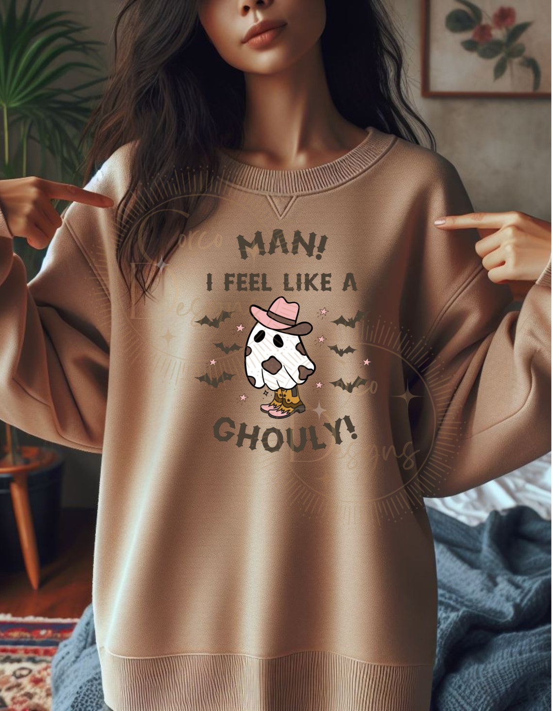Man I Feel Like A Ghouly Png, Western Ghost Png, Western Ghost Design ...