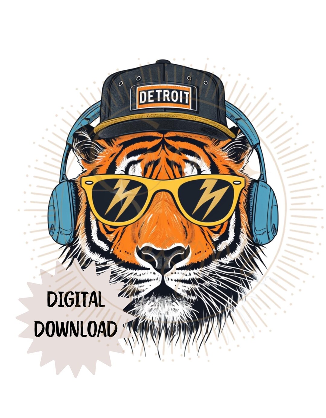 Detroit Tiger Design, PNG Digital Download, Sublimation, Shirt, Dtf ...
