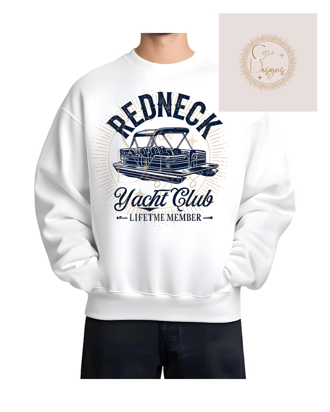 Redneck Yacht Club Pontoon Design – Digital Download | Funny Lake Life ...