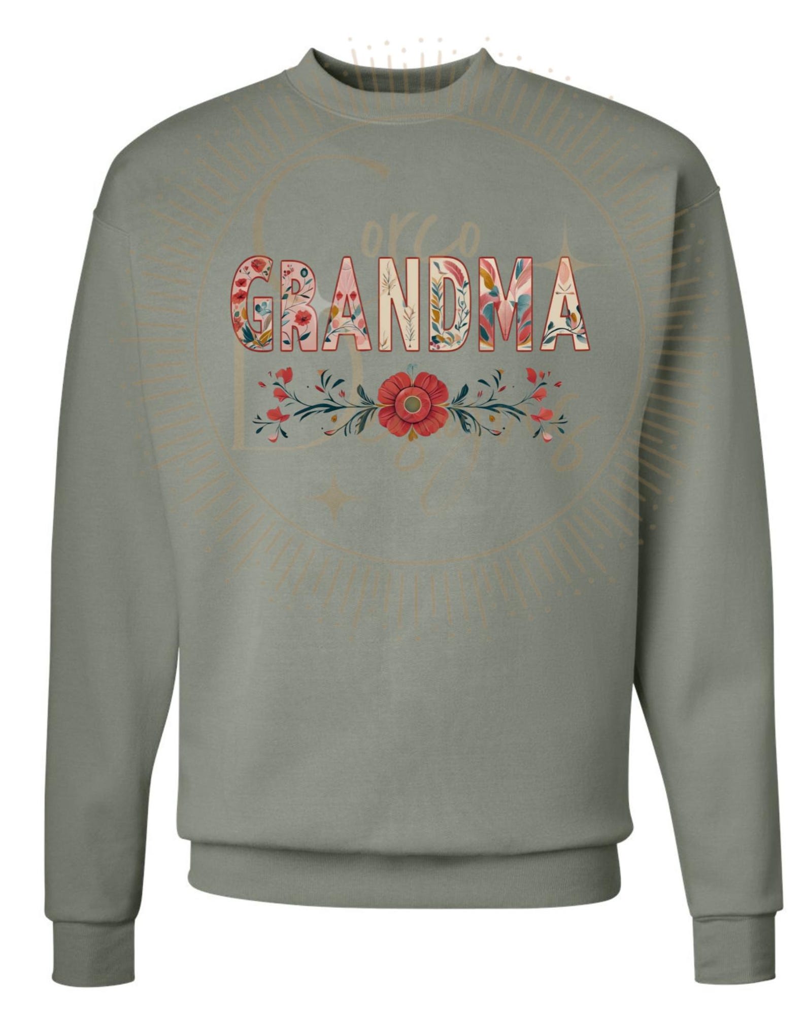 Grandma Floral Flower Lettering, PNG Digital Download, Sublimation, DTF ...