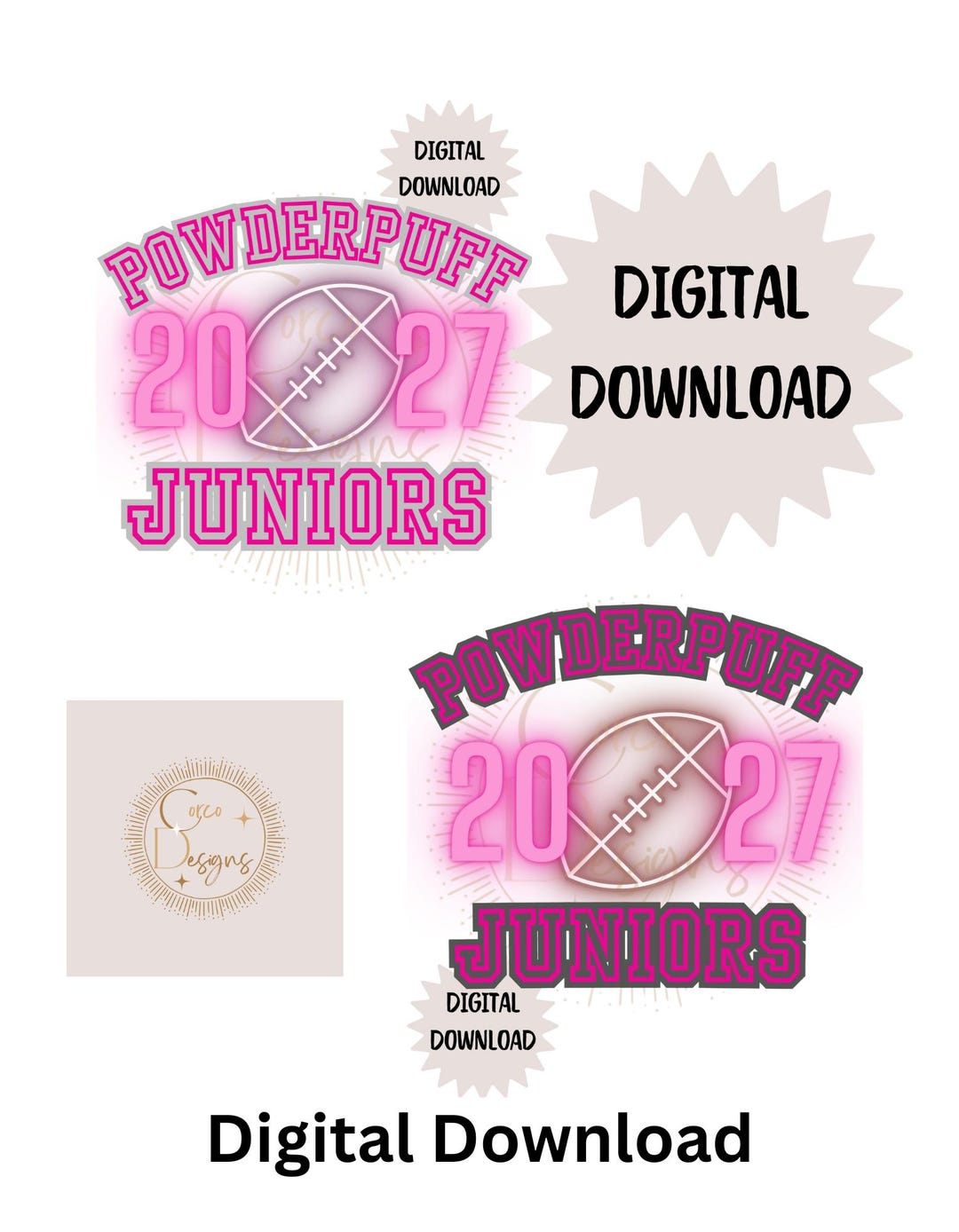 Football Powderpuff 2027 Junior Design, Contact Us for Customization ...