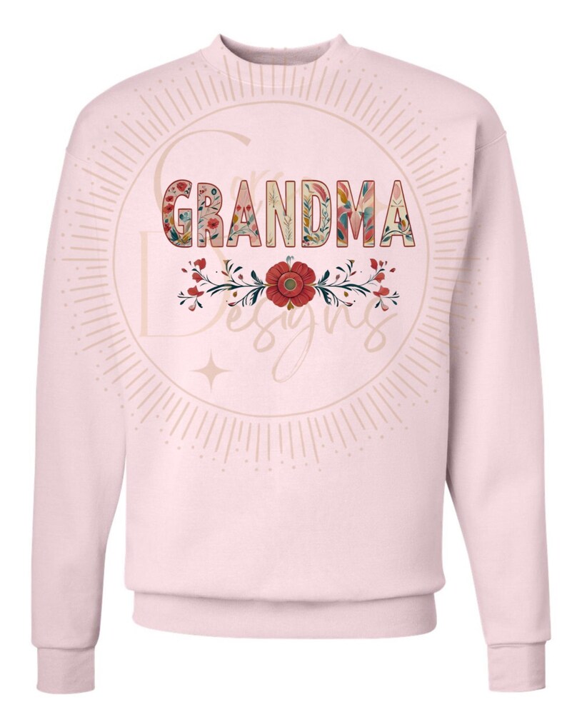 Grandma Floral Flower Lettering, PNG Digital Download, Sublimation, DTF ...
