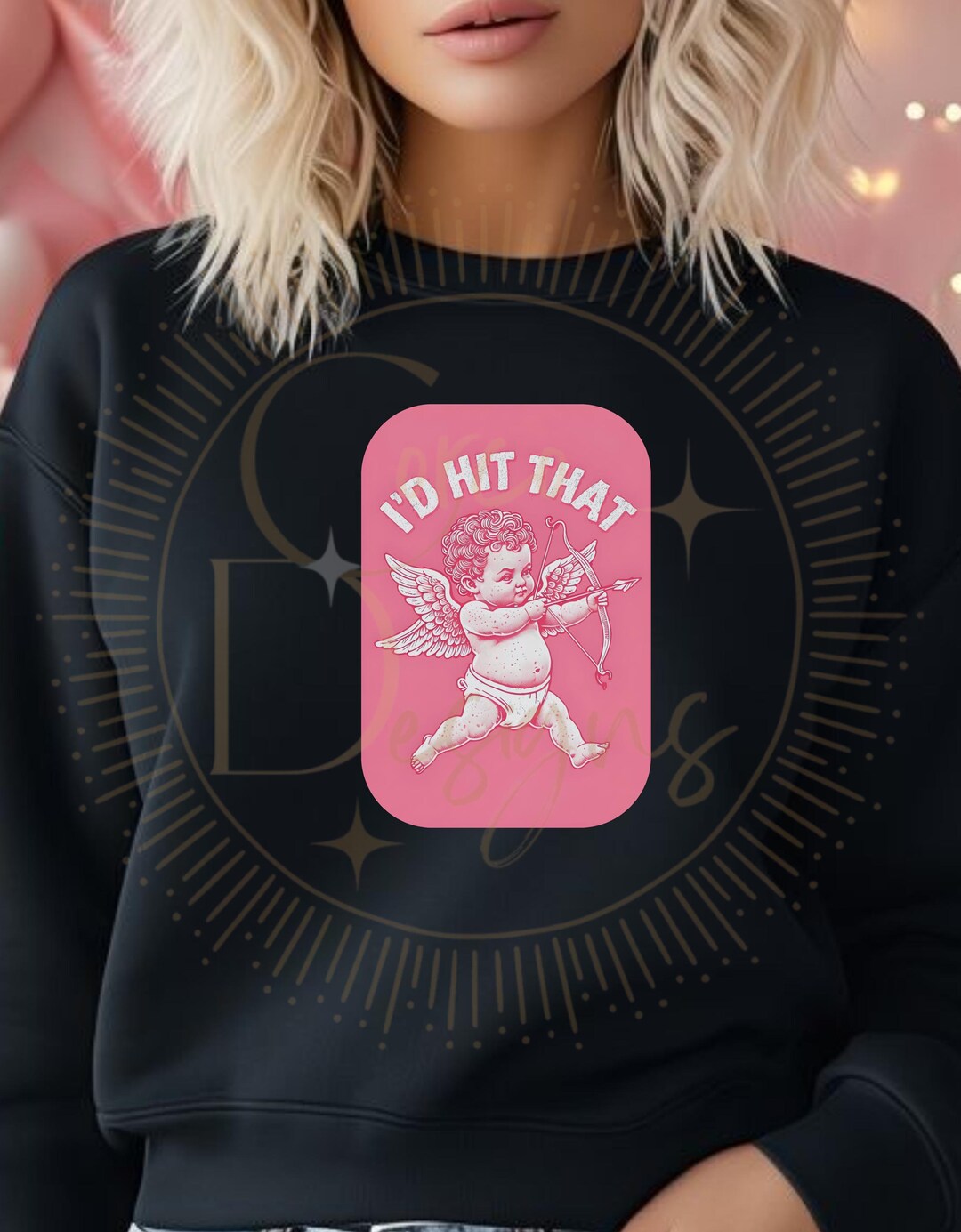 Valentines Cupid I'd Hit That Png, Cupid Valentine's Day Design, Funny ...