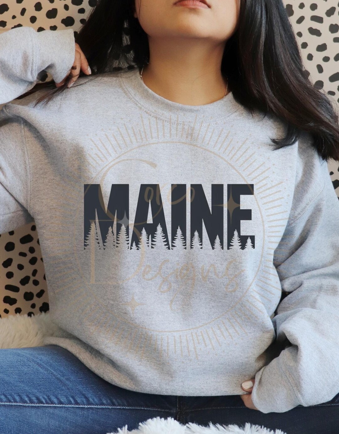 Maine Pine Tree SVG, PNG Digital Download, Sweatshirt Design ...