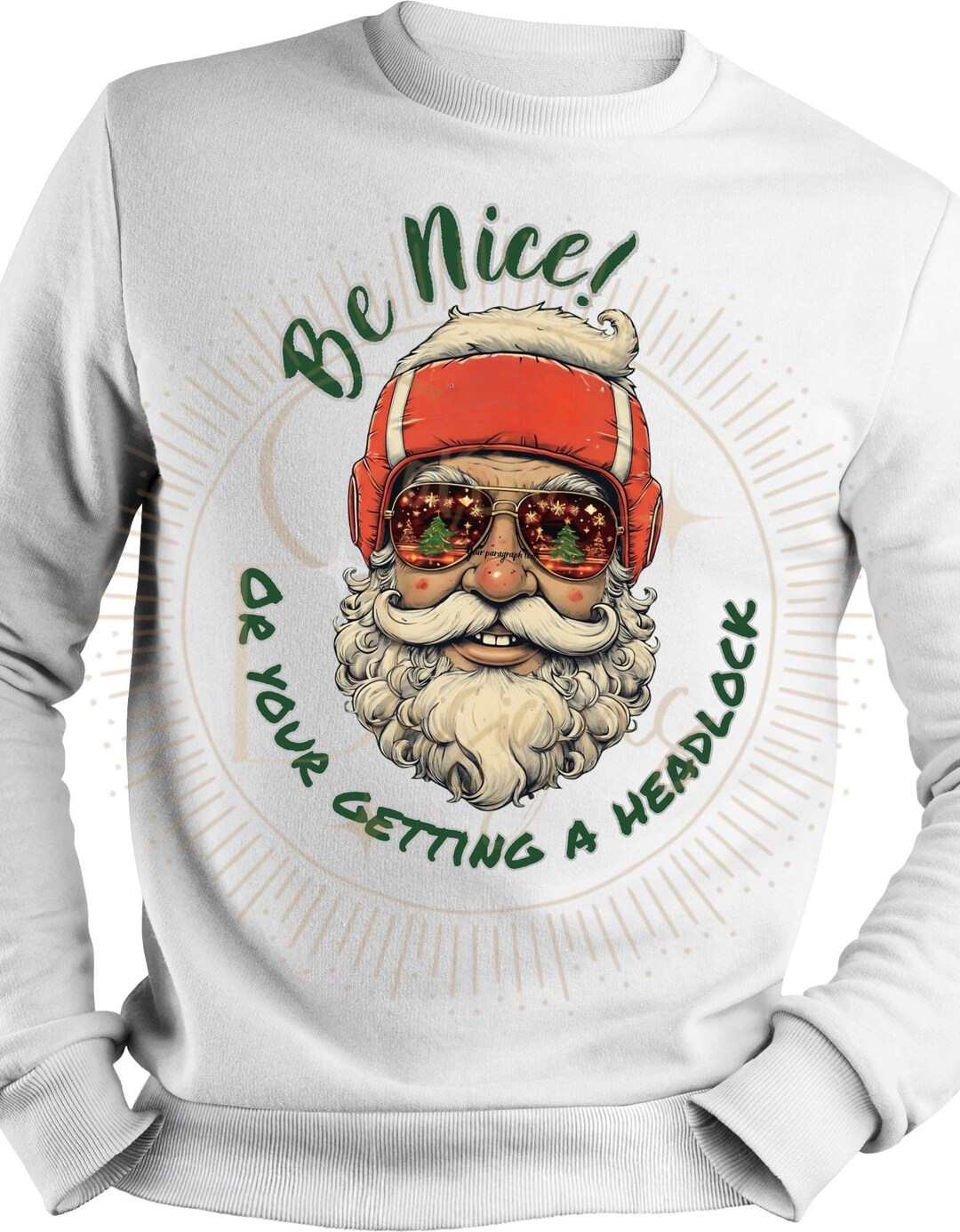 Santa Wrestling Headgear Be Nice or Your Gonna Get A Headlock Design ...