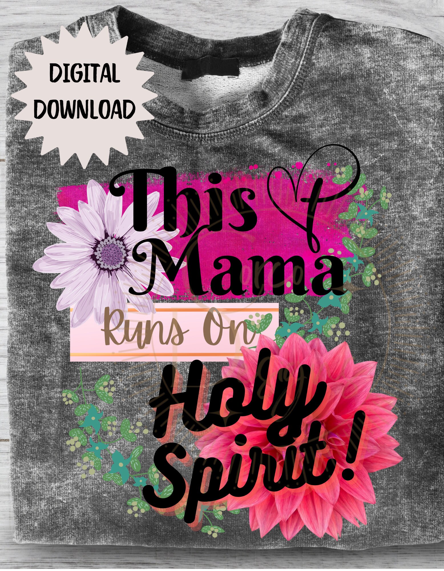 This Mama Runs on Holy Spirit PNG File , Digital Download, Mug Design ...