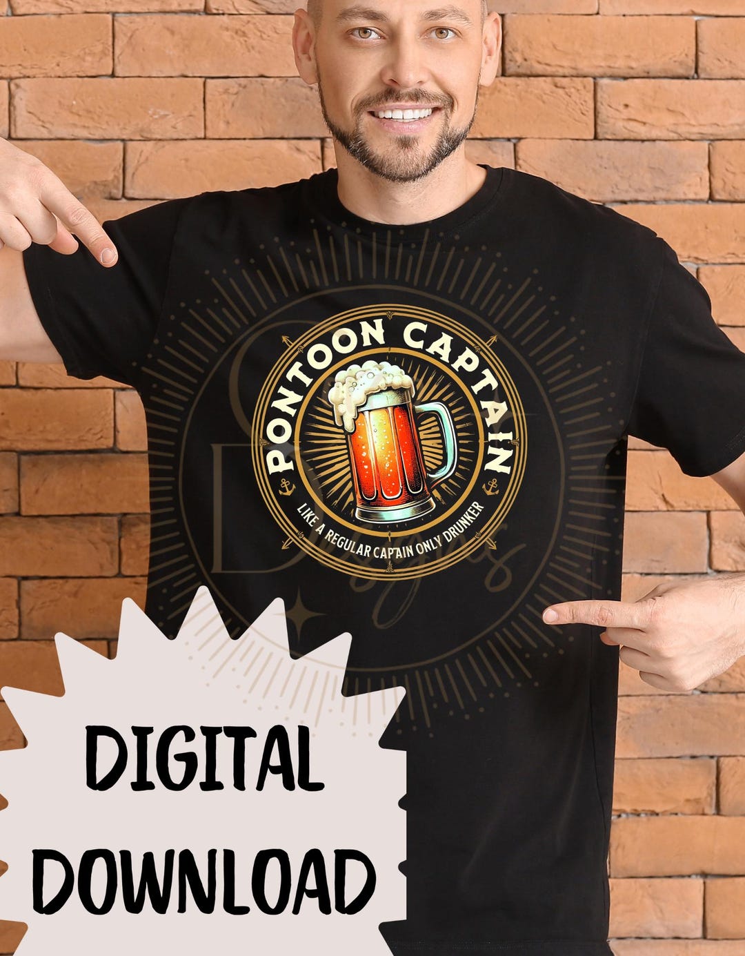 Pontoon Captain Beer Like A Regular Captain Only Drunker PNG Digital ...