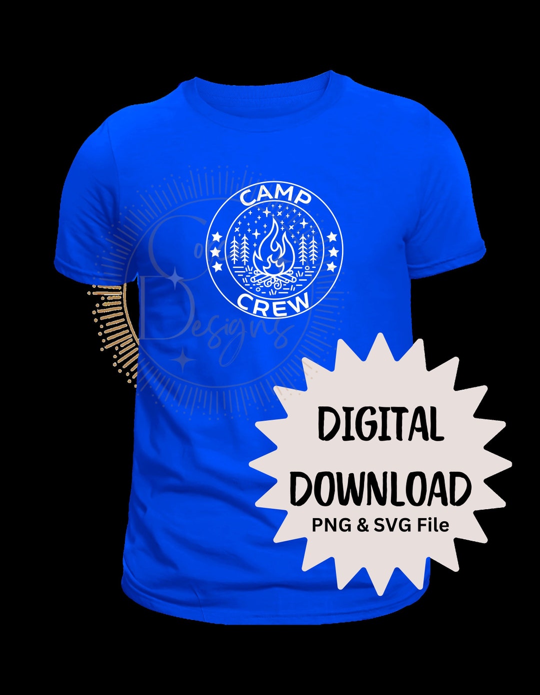 Camp Crew SVG PNG File, Digital Download, Mug Design, Shirt Design, Car ...
