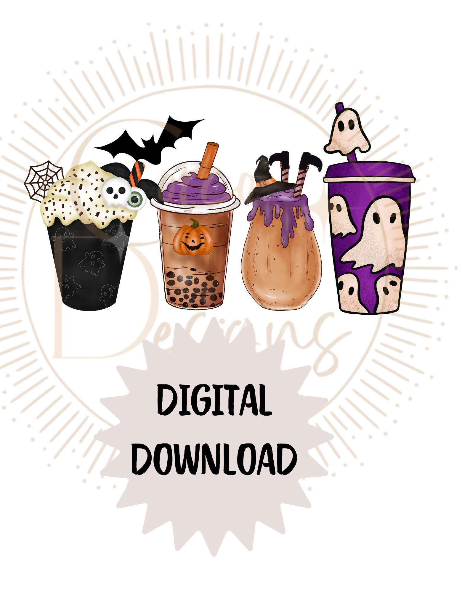 Spooky Halloween Ghost Coffee, Latte, Halloween Fall Sweatshirt, Shirt ...